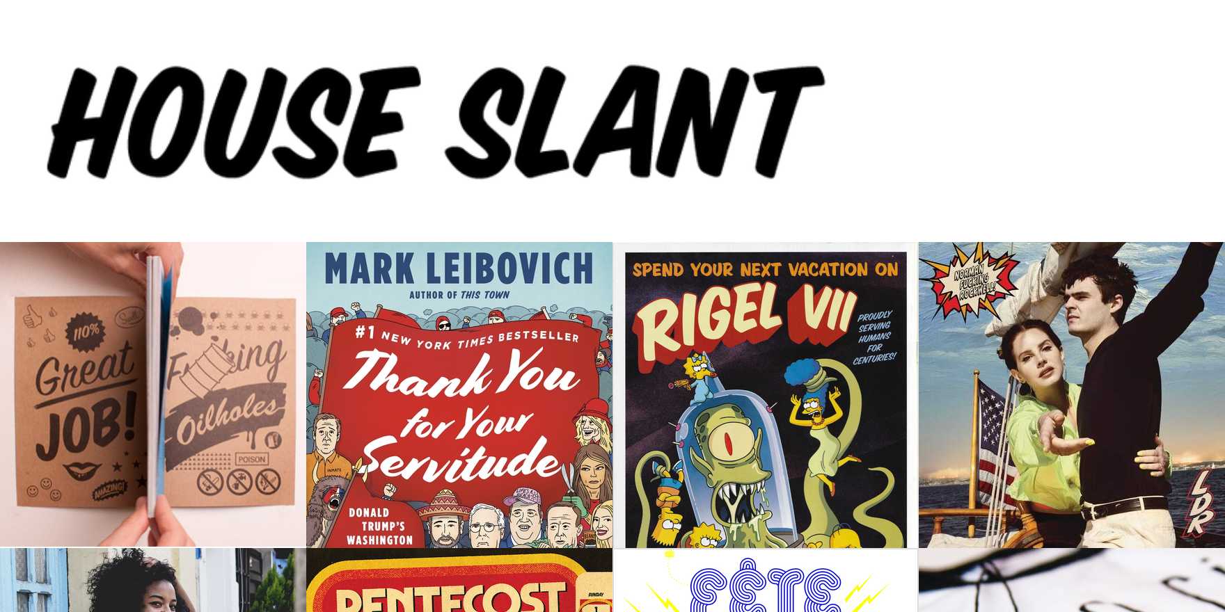 House Slant in use - Fonts In Use