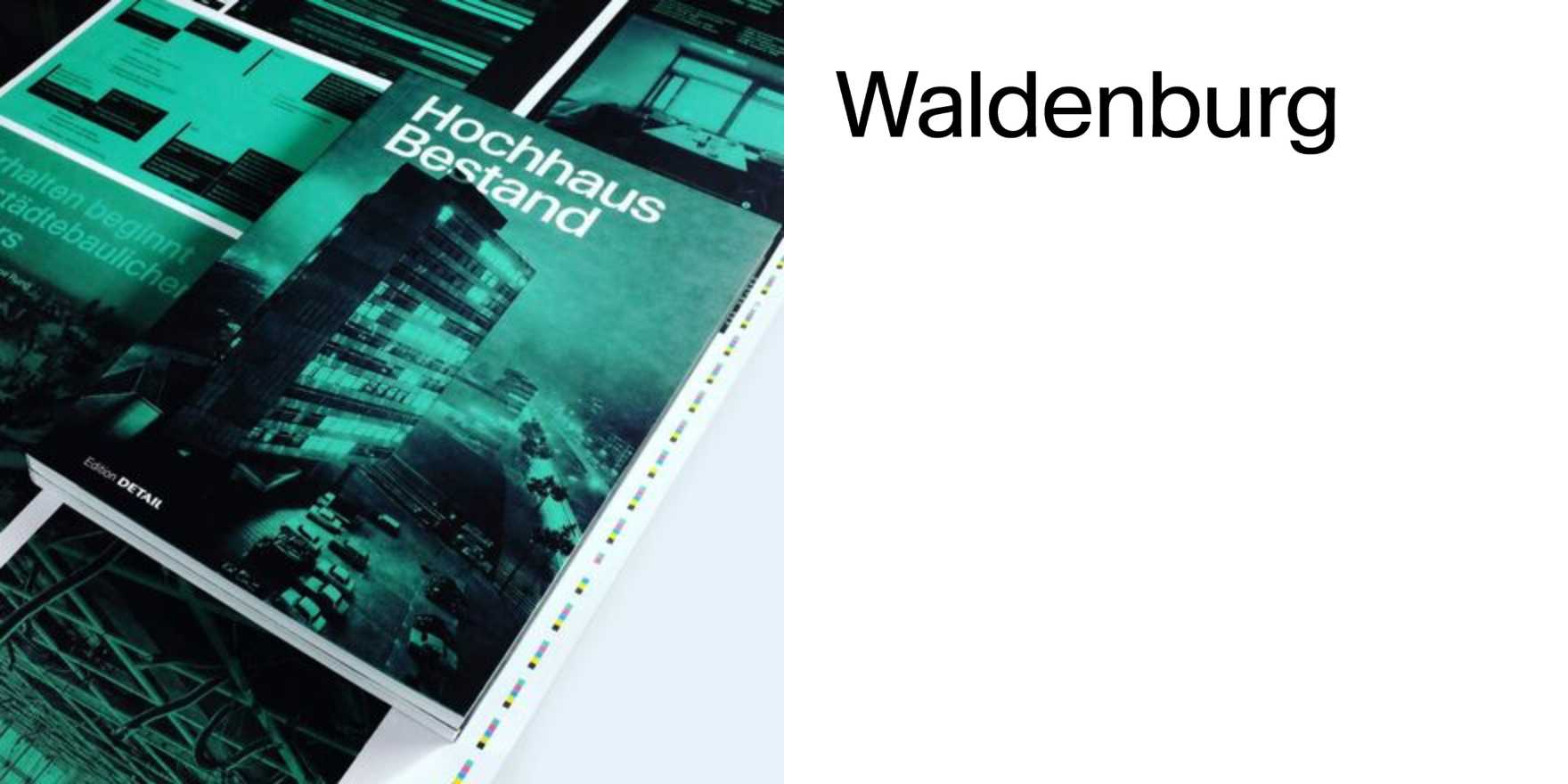Hochhaus Bestand by Andreas Putz (ed.) - Fonts In Use