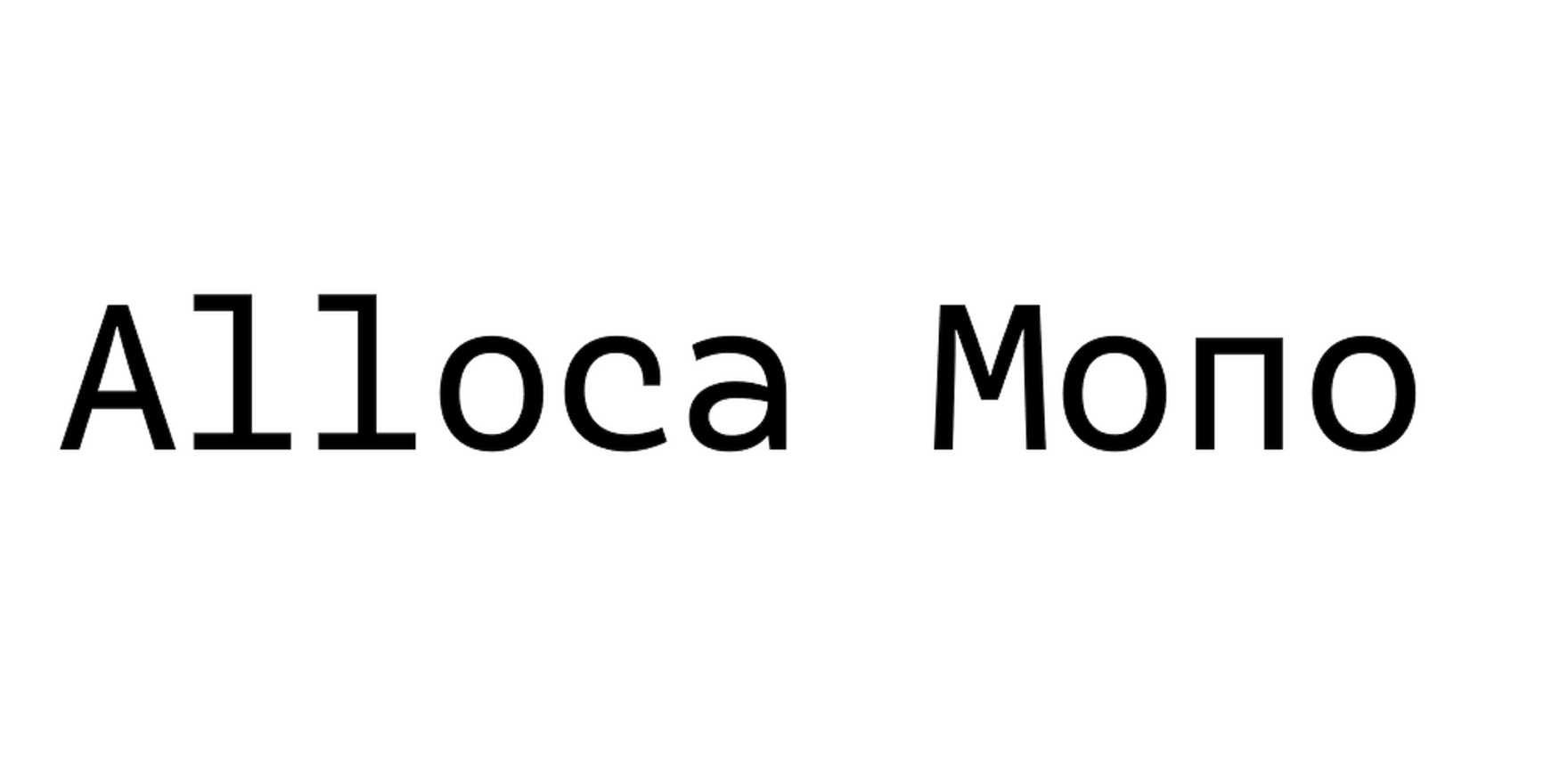 Alloca Mono in use - Fonts In Use