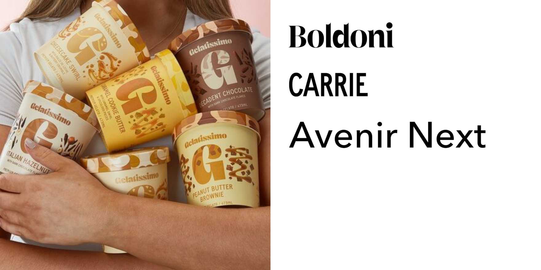 Gelatissimo rebranding - Fonts In Use