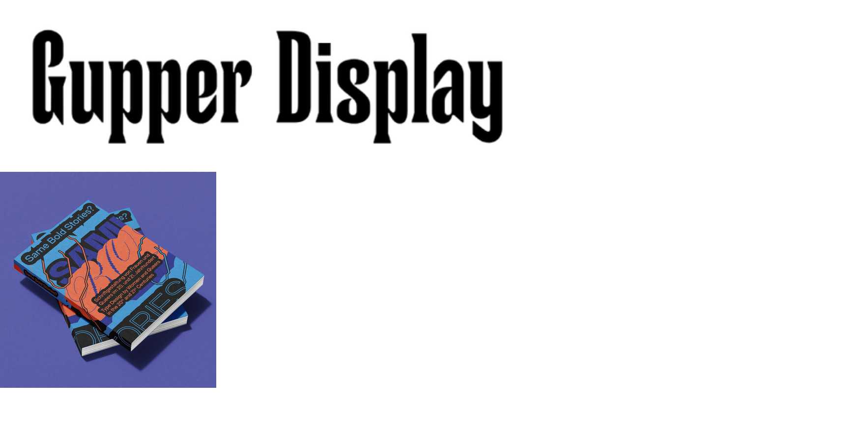 Gupper Display in use - Fonts In Use