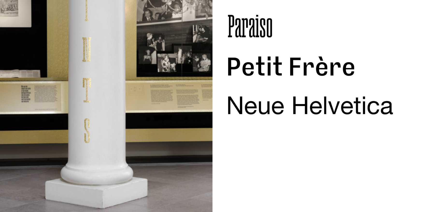 Blueprints of Hope, Octagon Gallery UCL - Fonts In Use