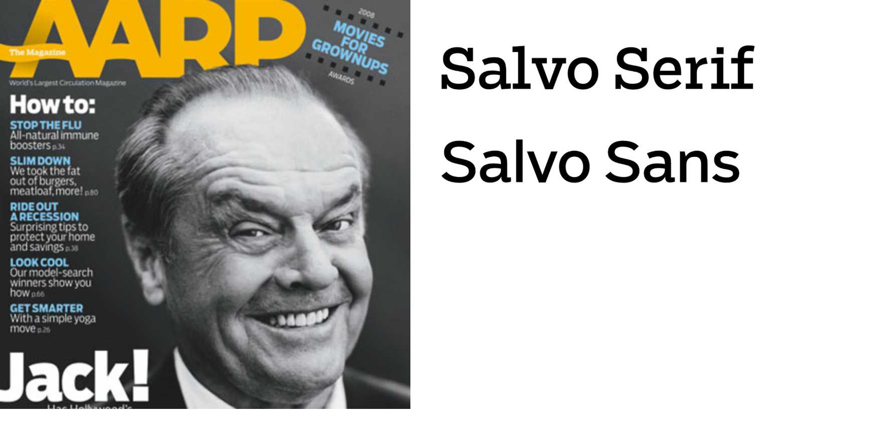 AARP The Magazine and AARP Bulletin - Fonts In Use