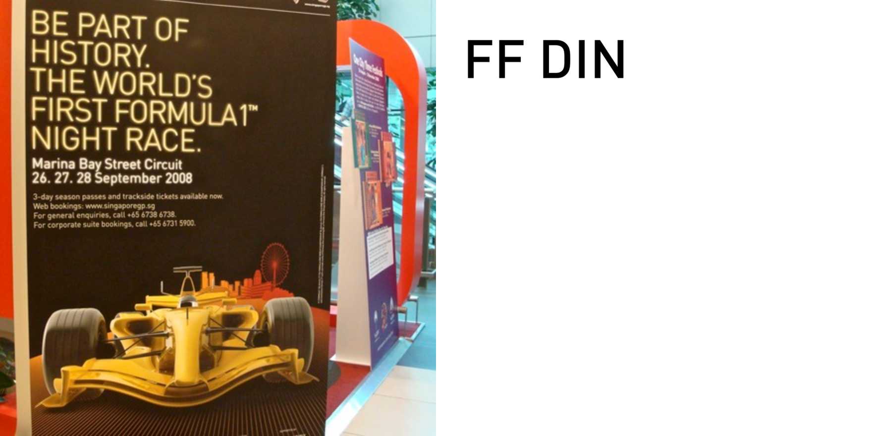 Singapore Grand Prix - Fonts In Use