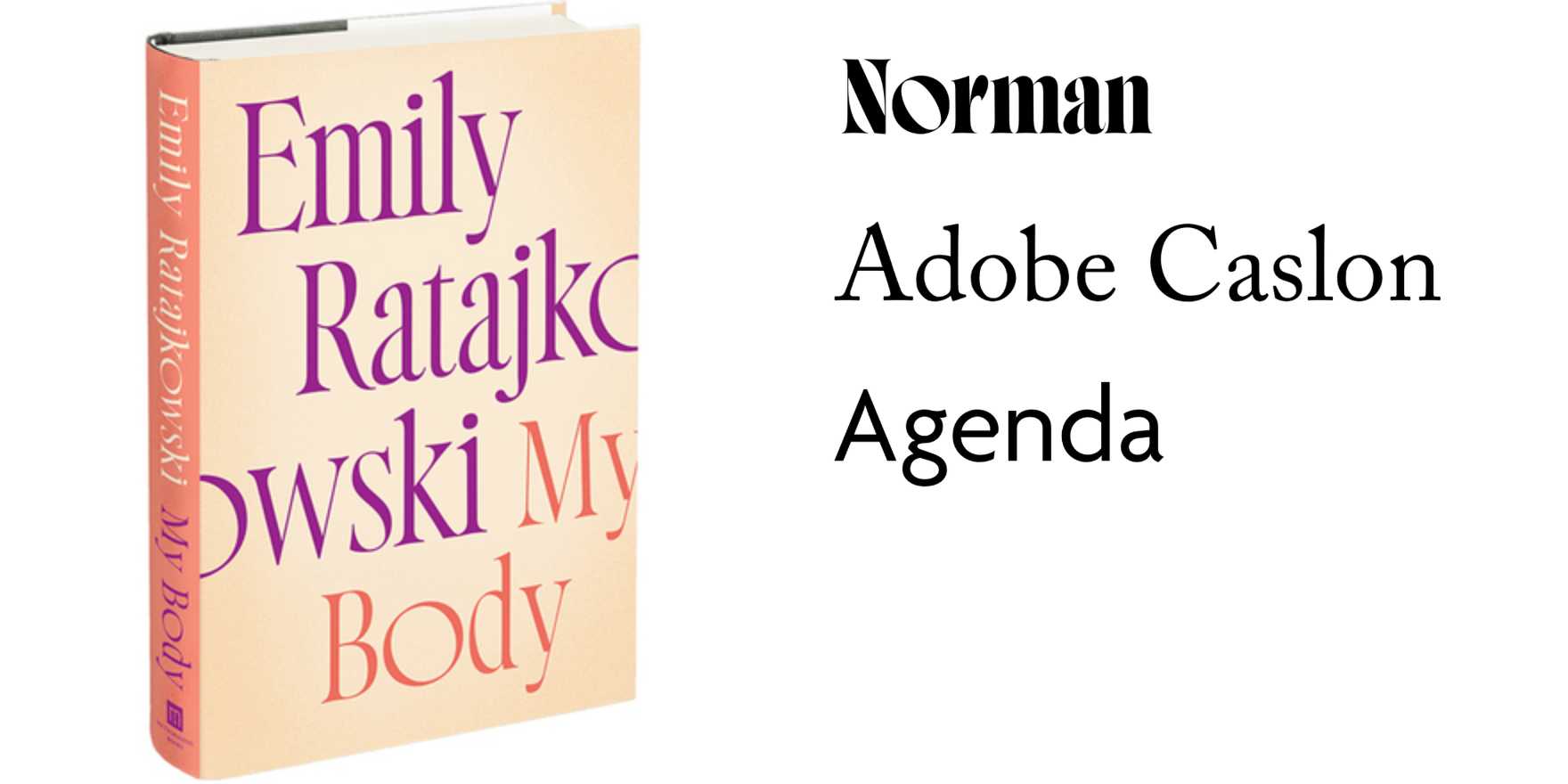 My Body by Emily Ratajkowski - Fonts In Use