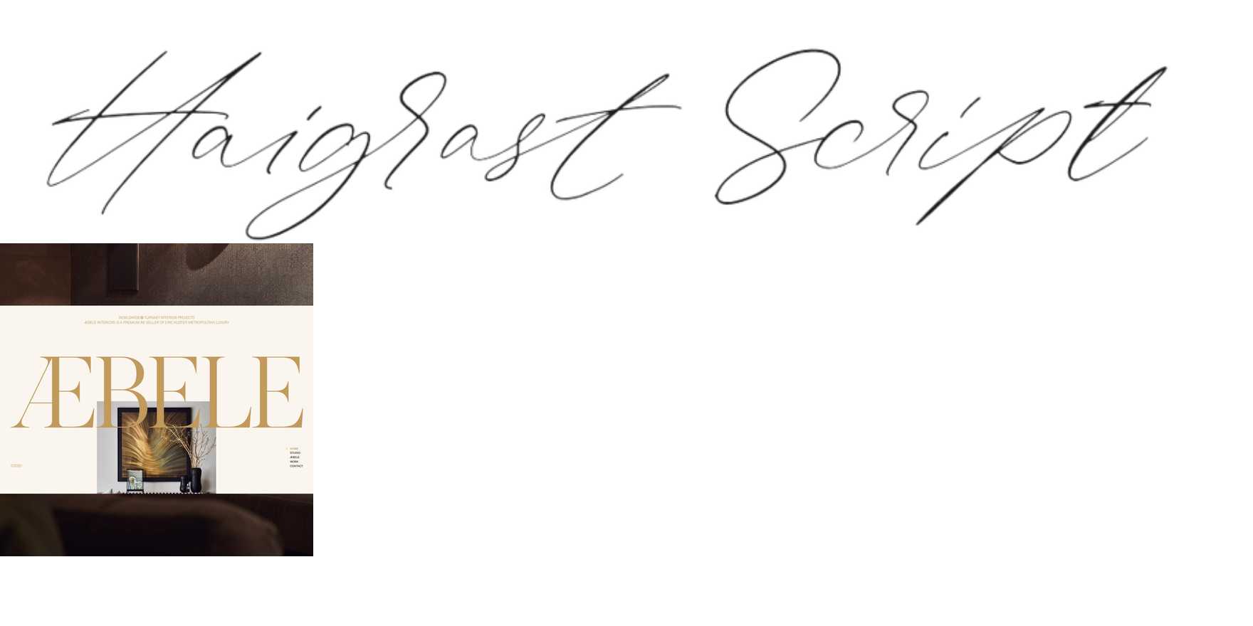 Haigrast Script in use - Fonts In Use