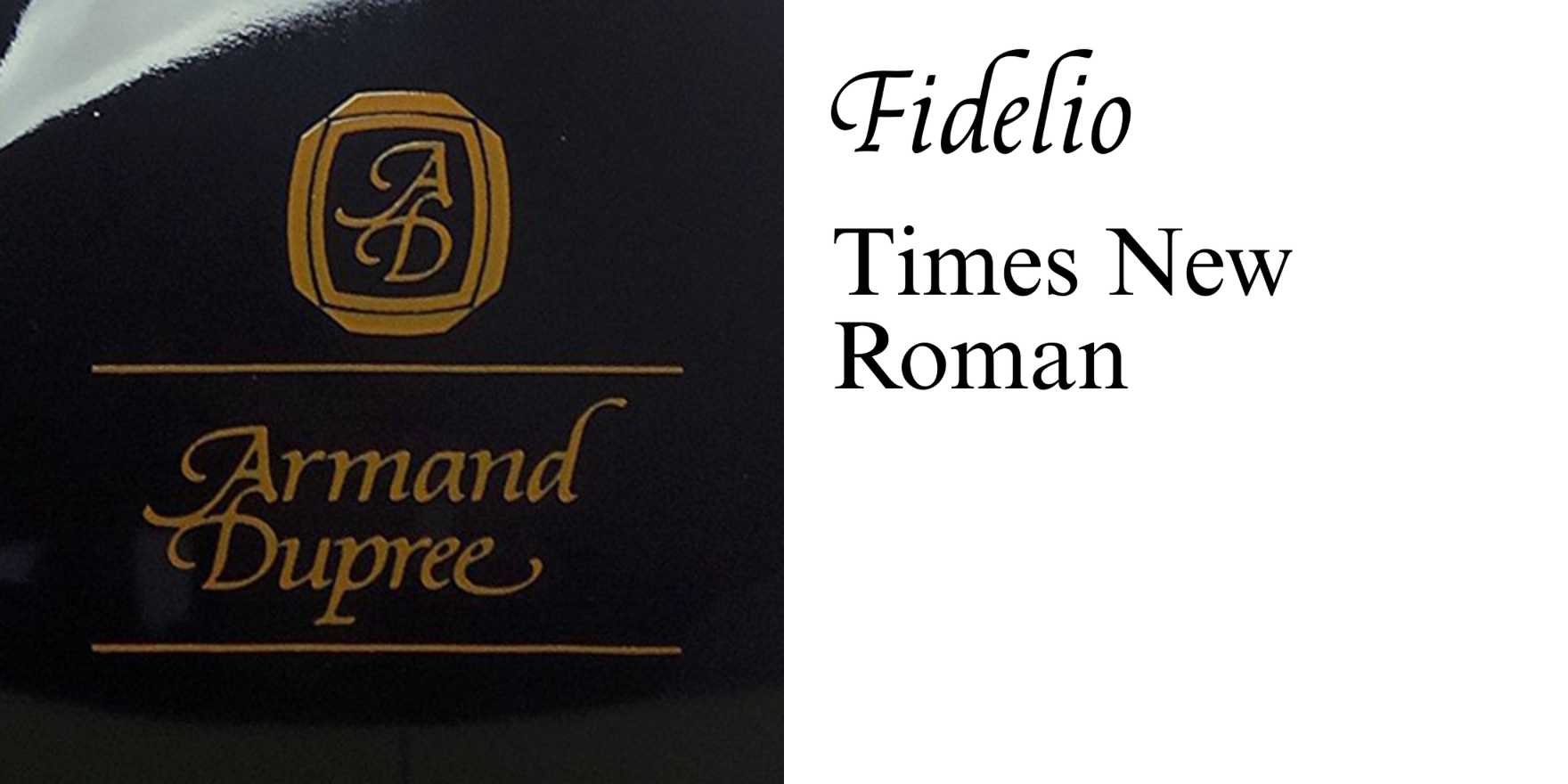 Armand Dupree logo - Fonts In Use