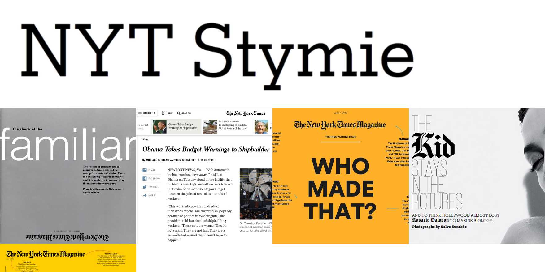 NYT Stymie in use - Fonts In Use