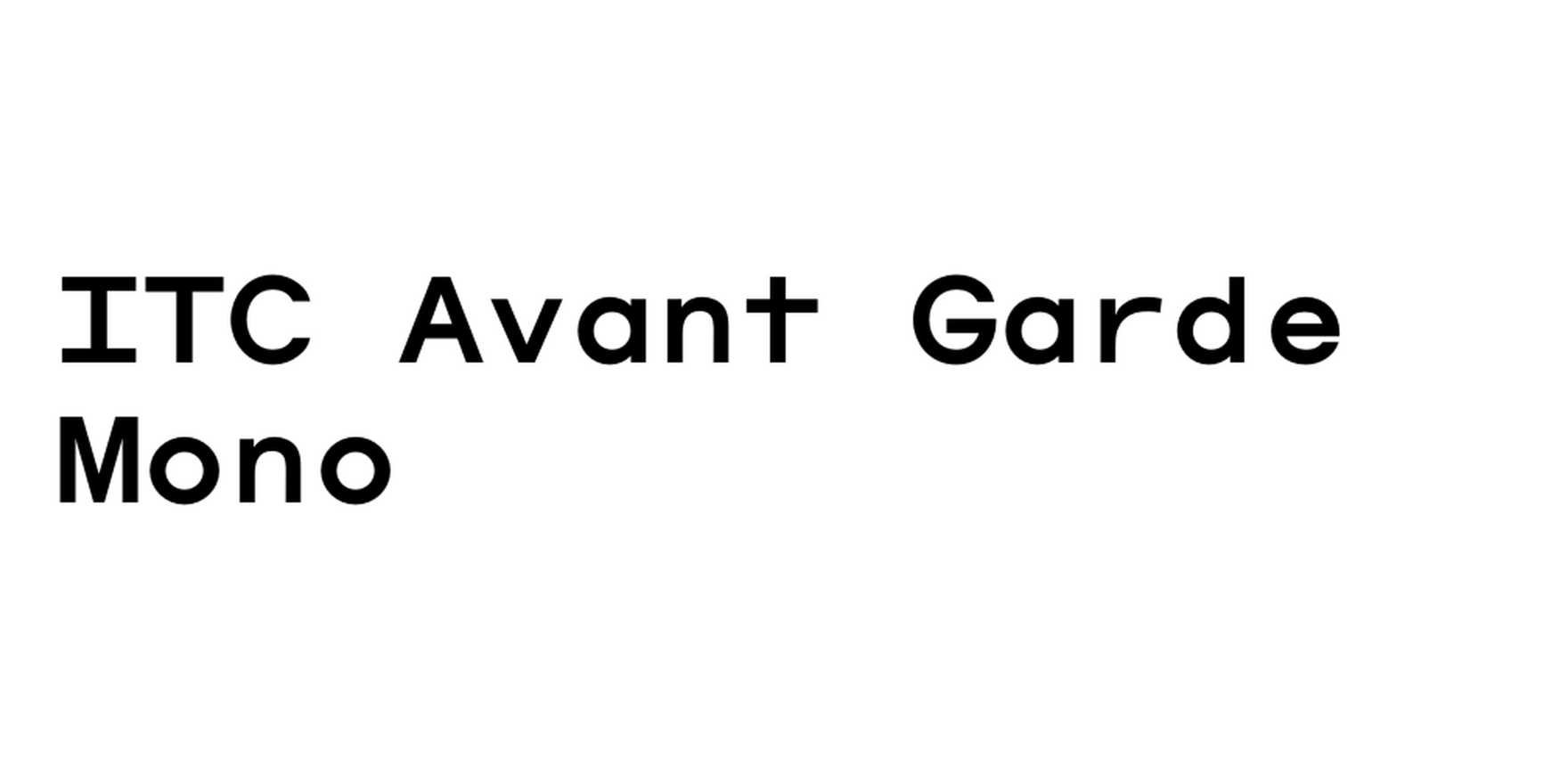 Itc Avant Garde Font Pictures ITC Avant Garde Gothic