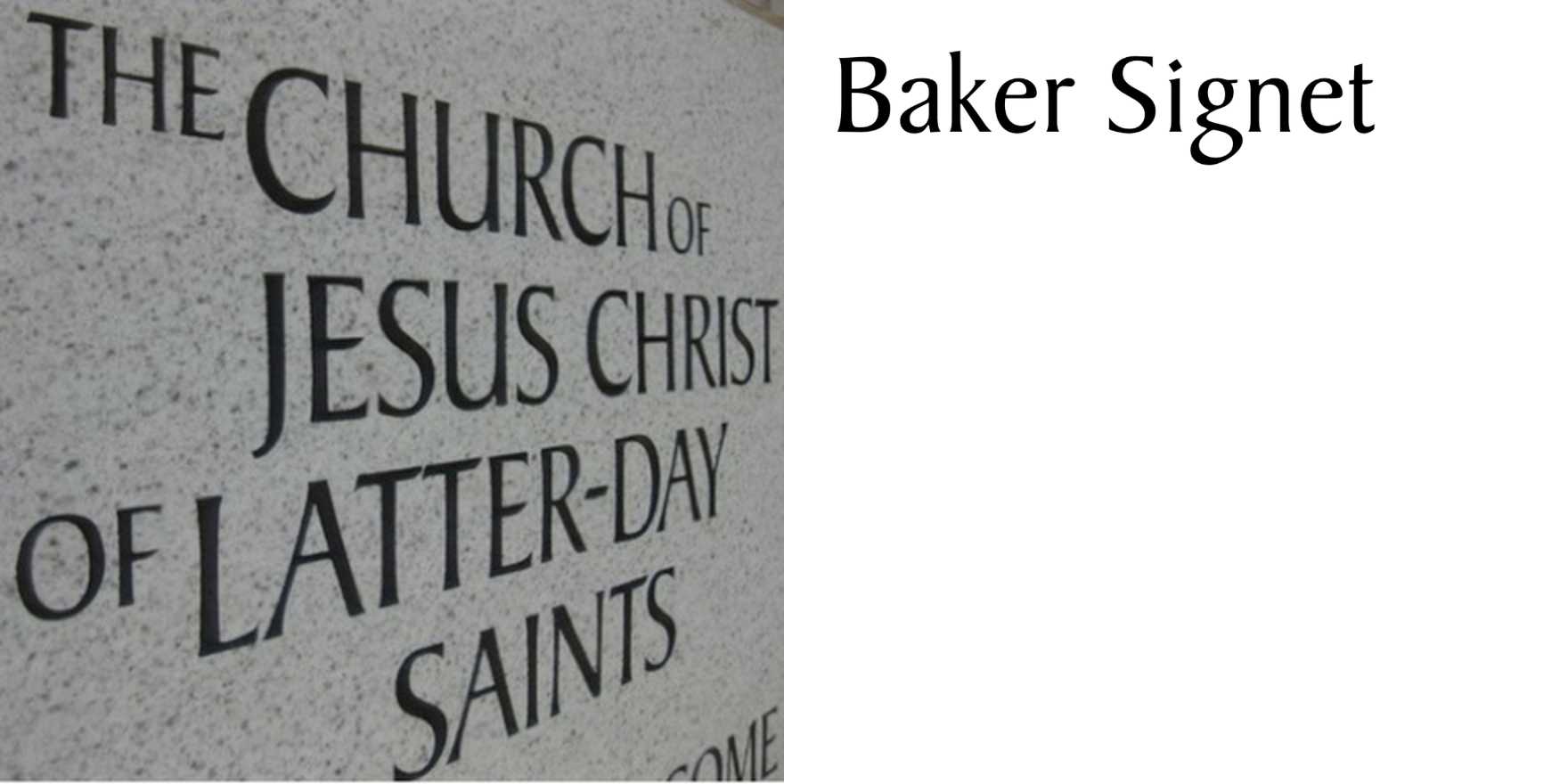 LDS Church Logo, 1974–1995 - Fonts In Use