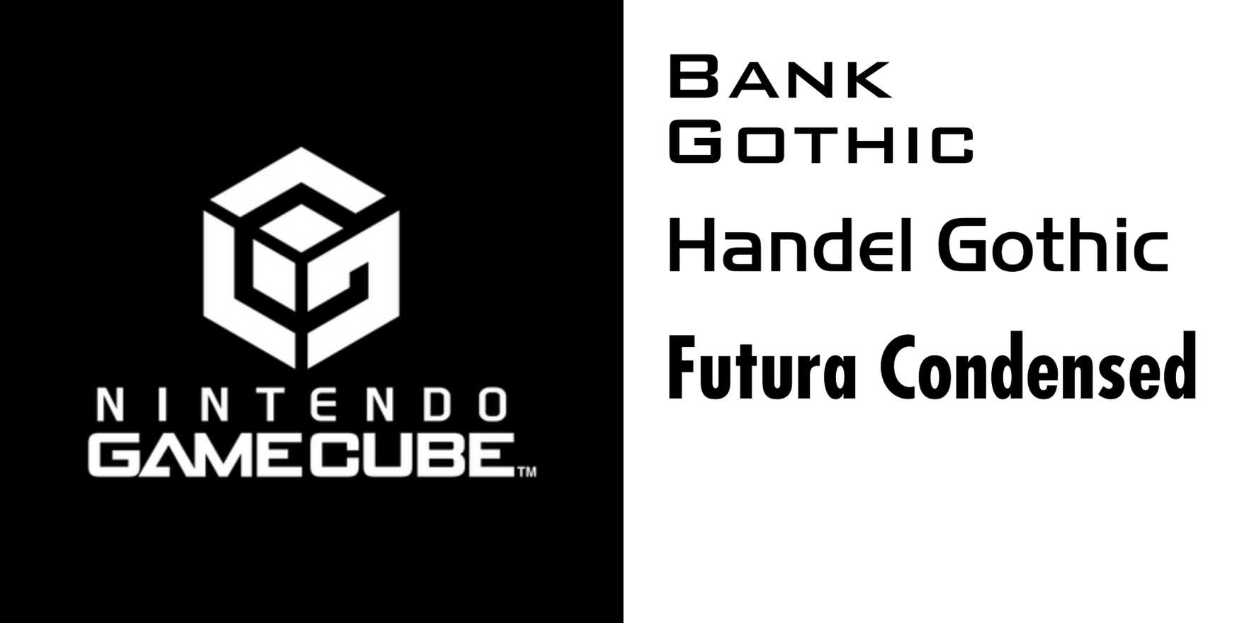 Nintendo GameCube - Fonts In Use