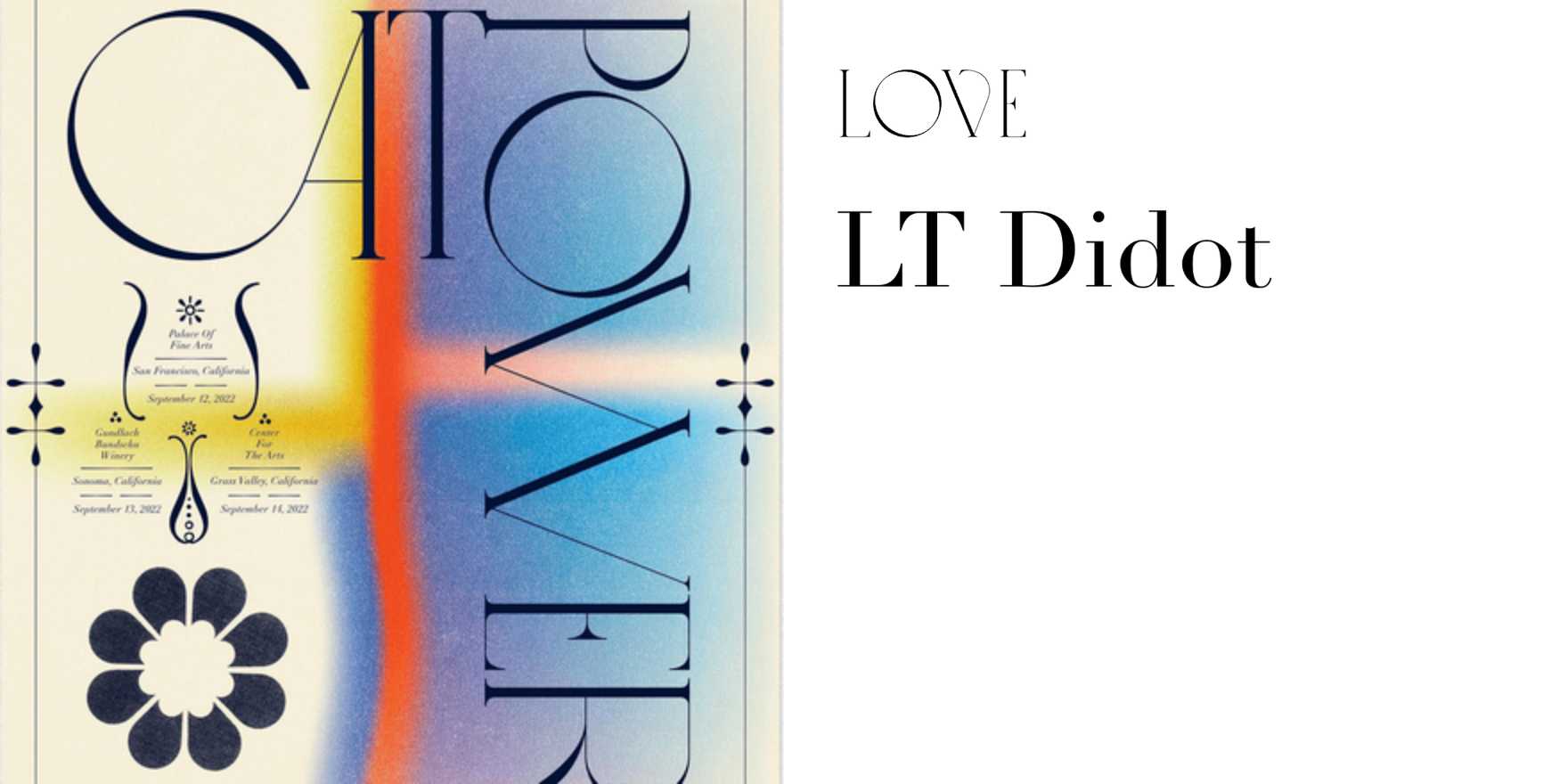 Cat Power 22 California Tour poster - Fonts In Use