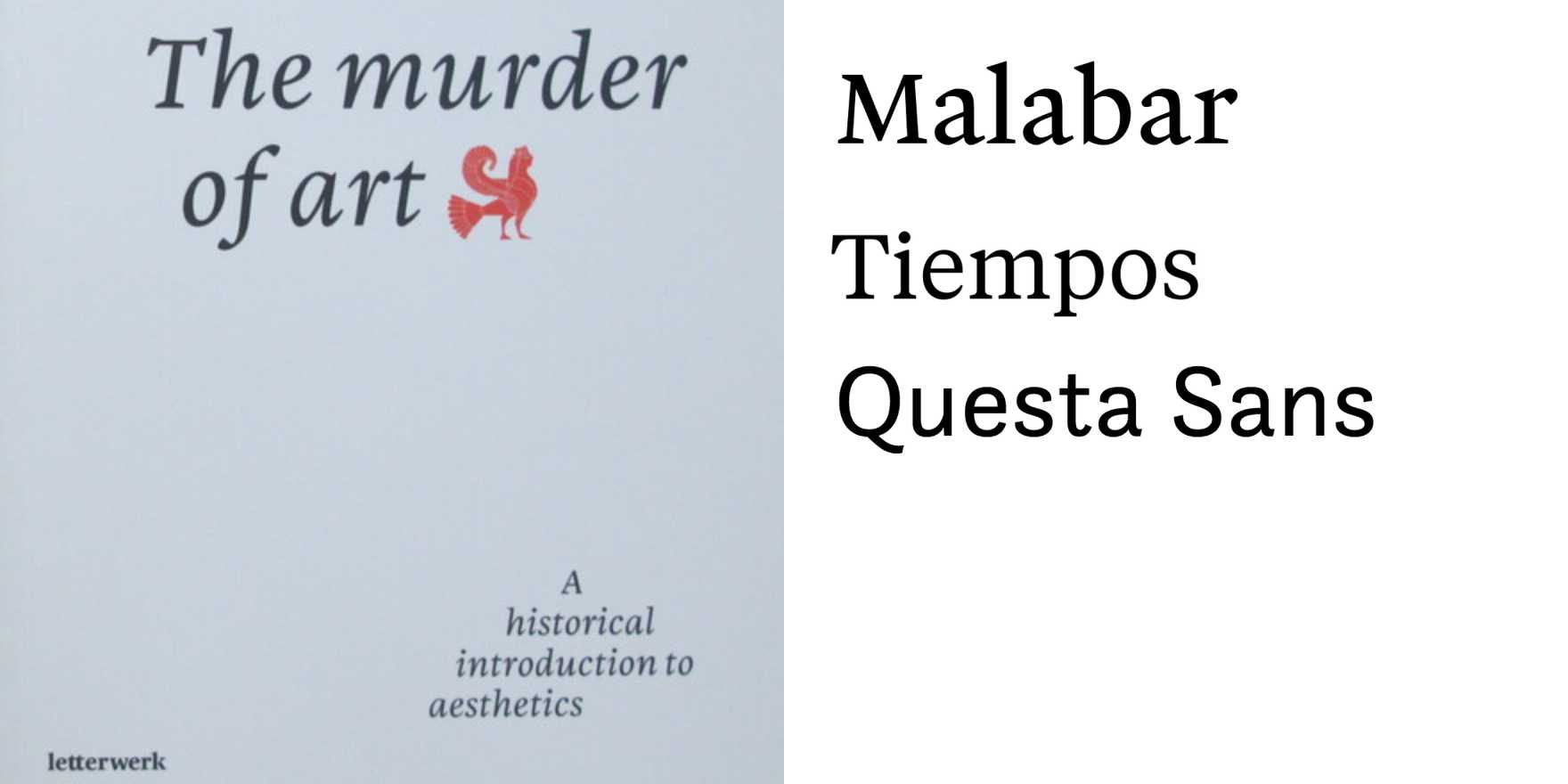 The Murder of Art by Thomas Crombez - Fonts In Use