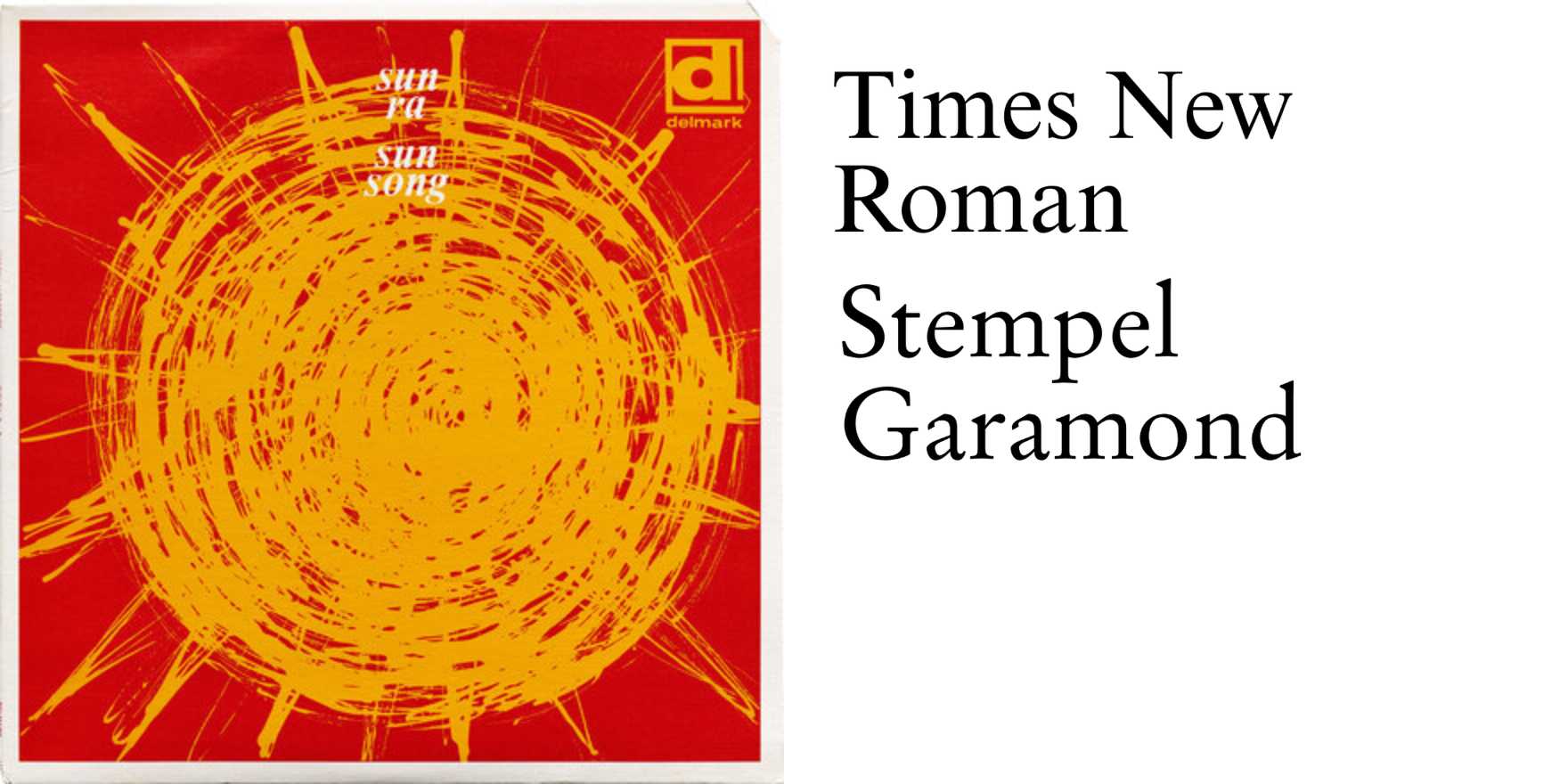 Sun Ra – Sun Song (Dealbum art lmark Records) - Fonts In Use