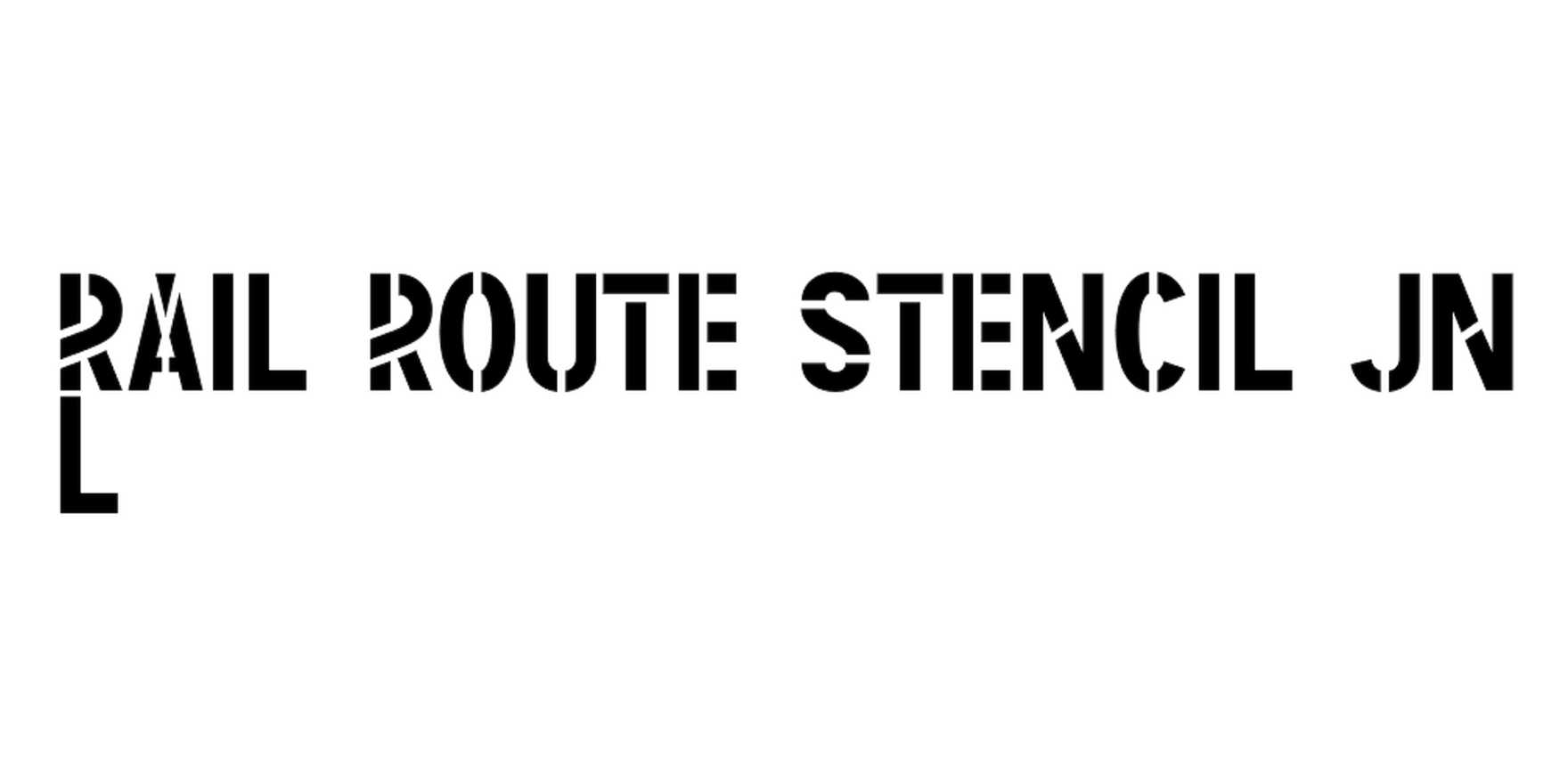 Rail Route Stencil JNL in use - Fonts In Use