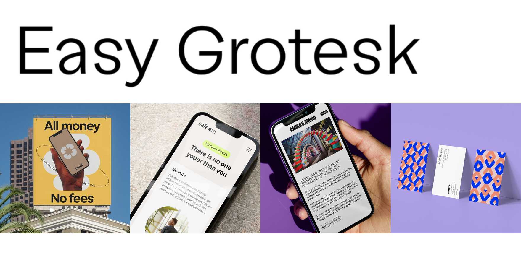 Easy Grotesk in use - Fonts In Use