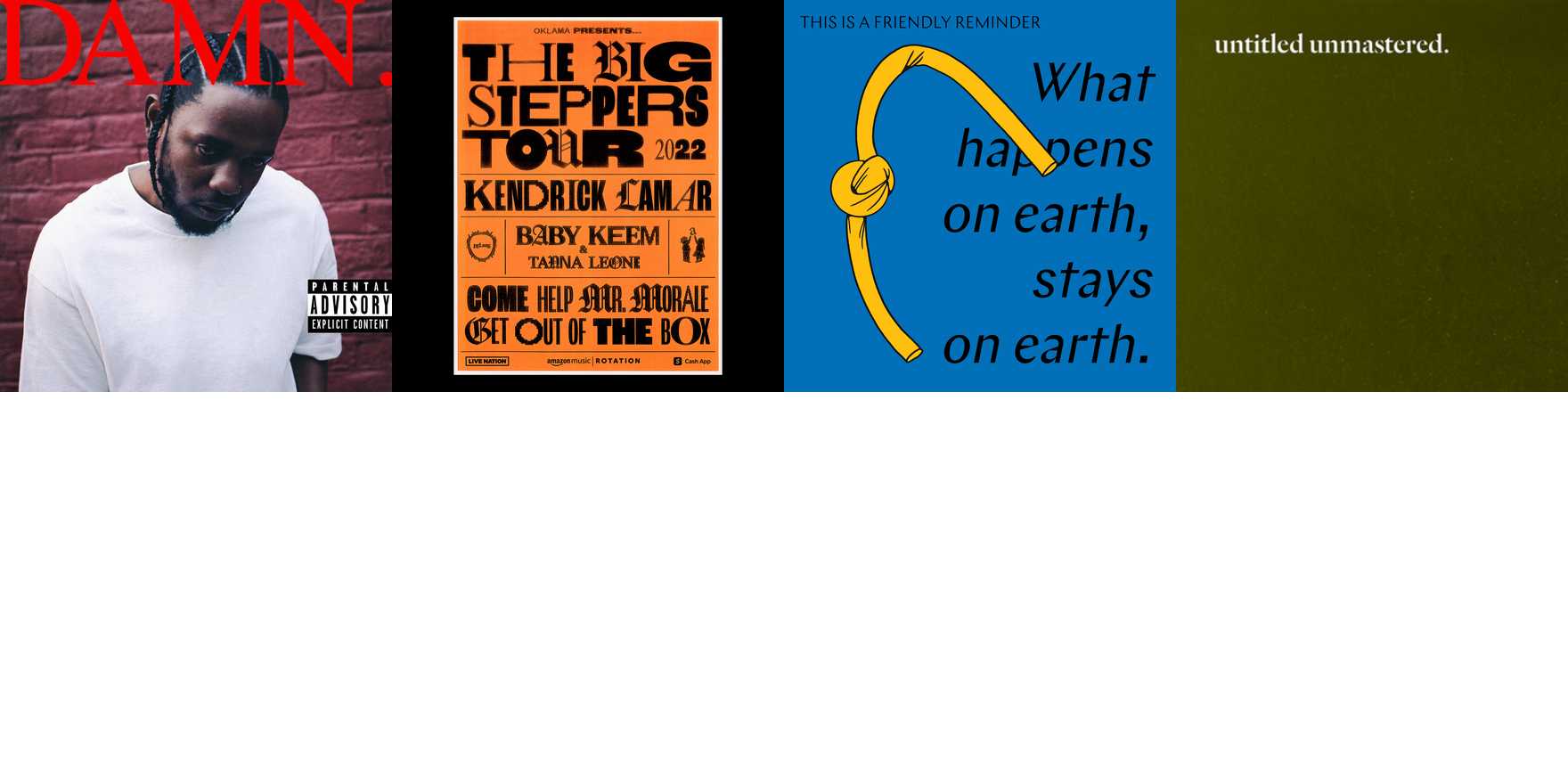 Kendrick Lamar - Fonts In Use