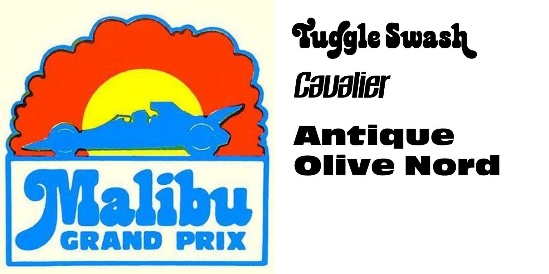 Malibu Grand Prix logos - Fonts In Use