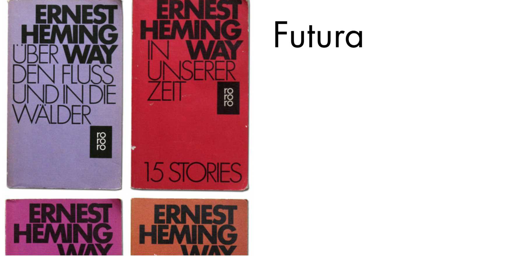 Ernest Hemingway book covers - Fonts In Use