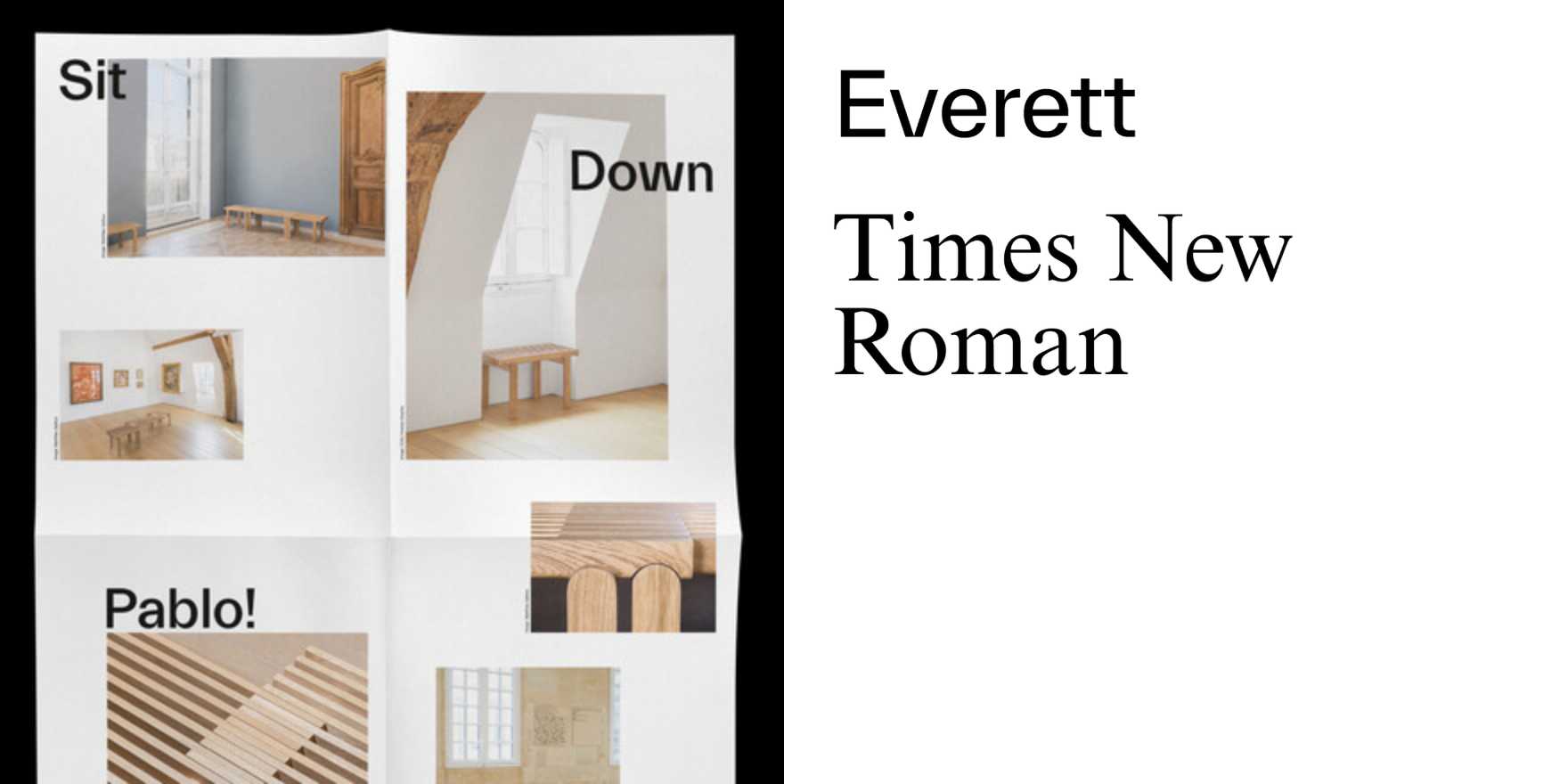 Sit Down Pablo! - Fonts In Use