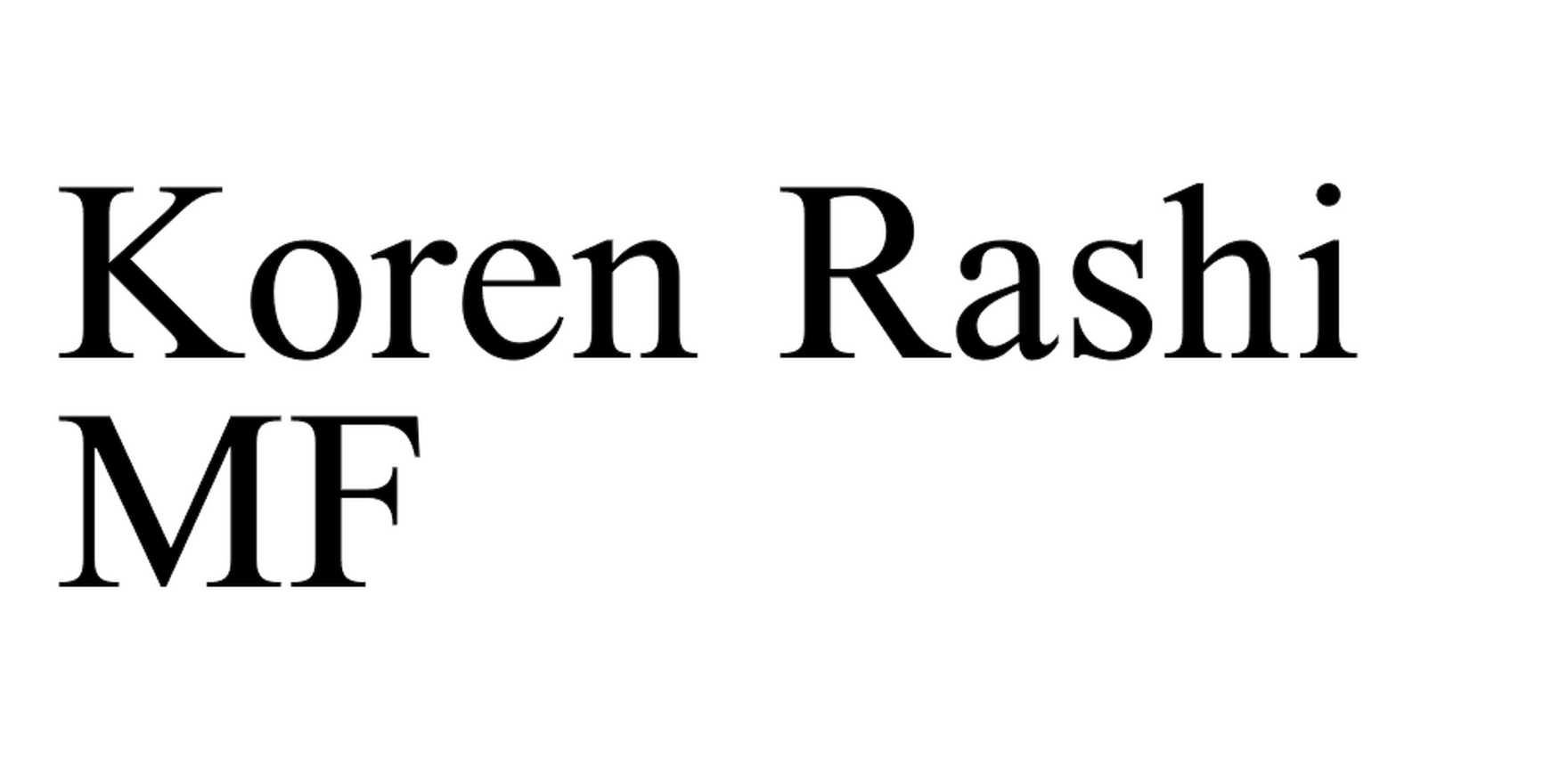 Koren Rashi MF in use - Fonts In Use