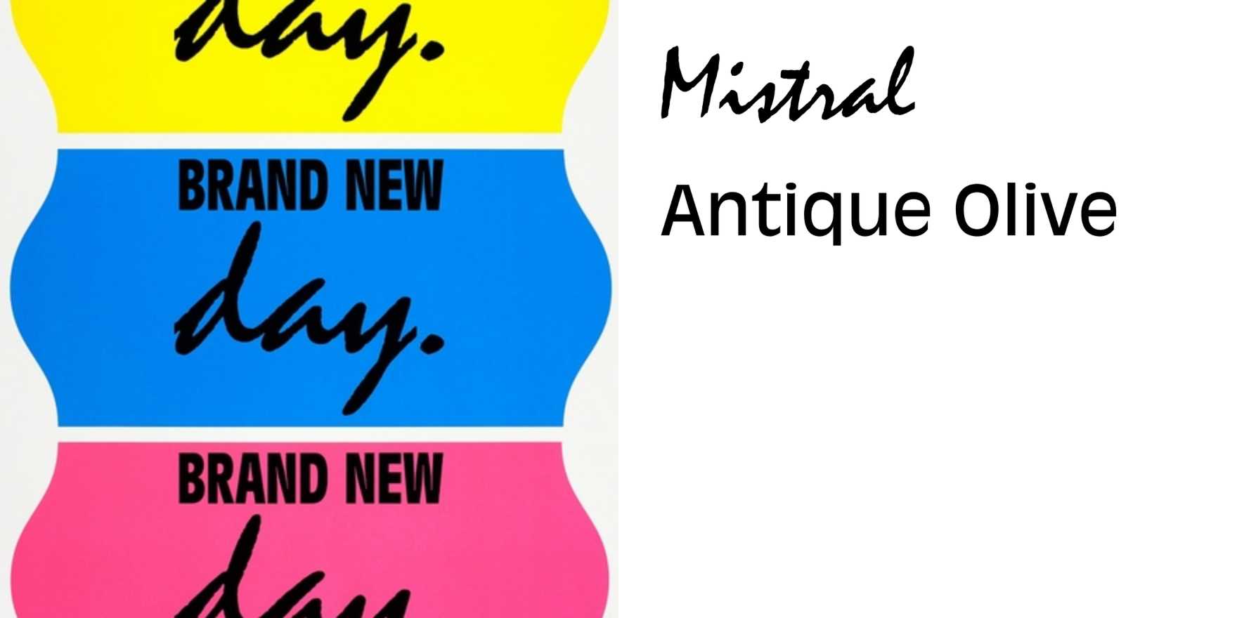 Brand New Day print - Fonts In Use