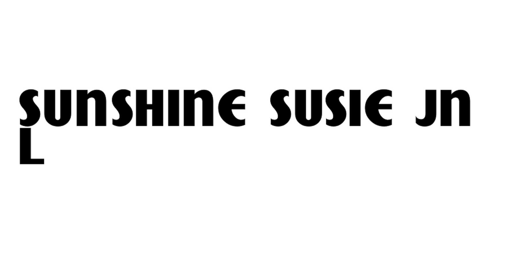 Sunshine Susie JNL in use - Fonts In Use