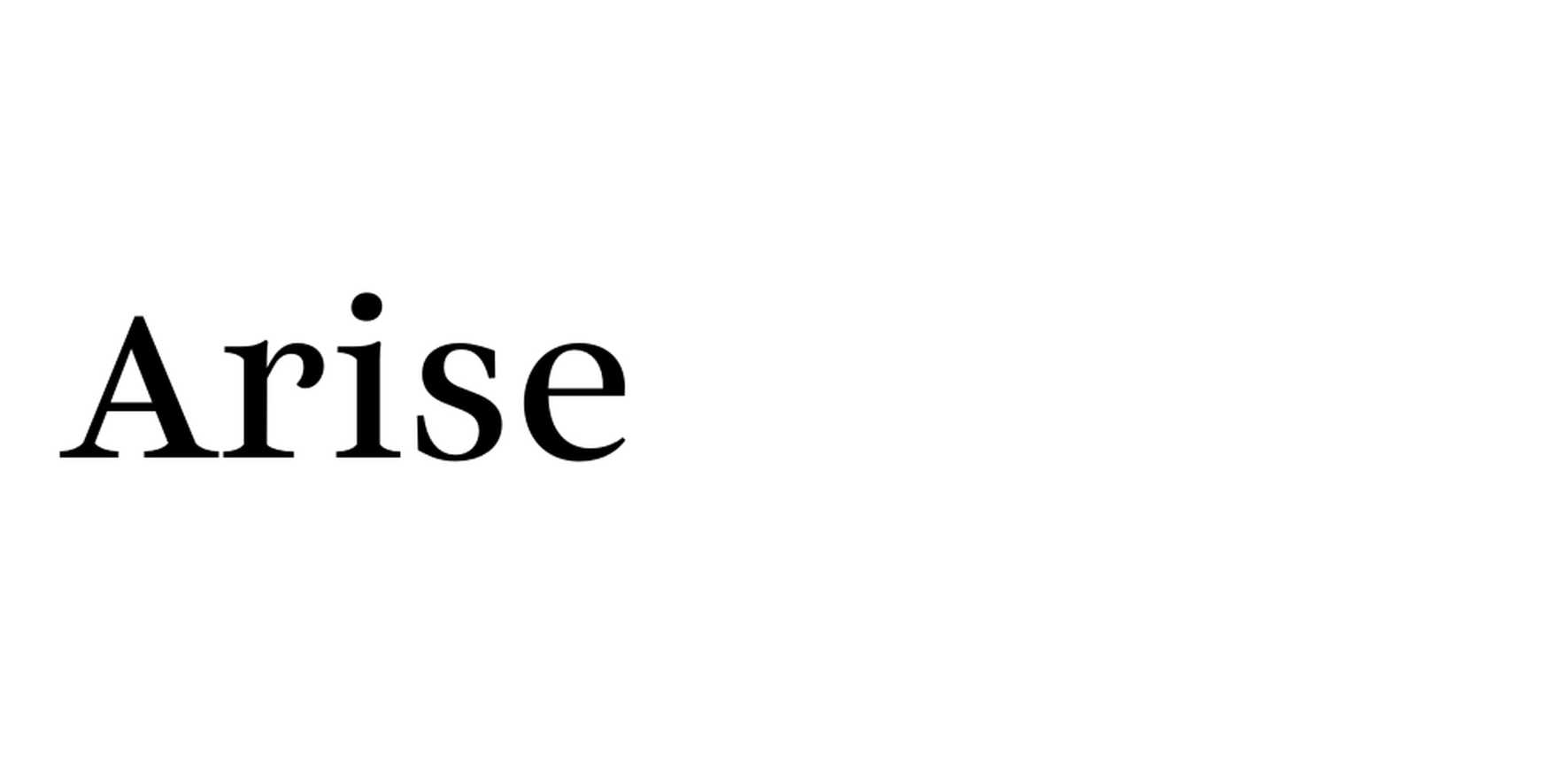 Arise in use - Fonts In Use