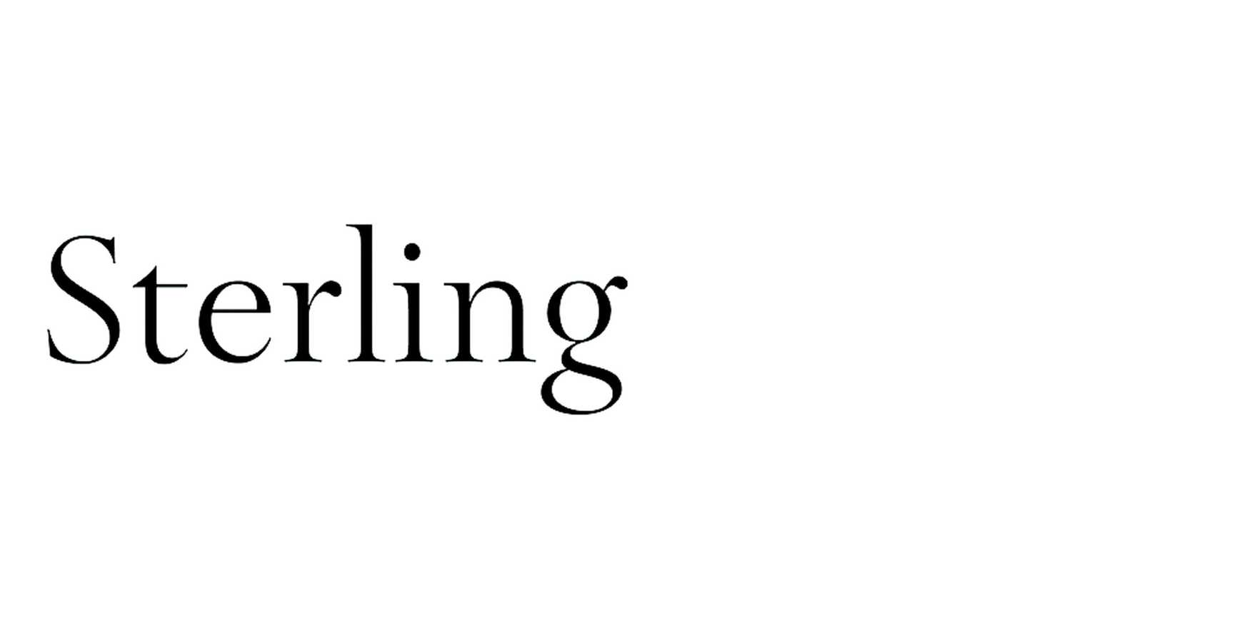 Sterling in use - Fonts In Use