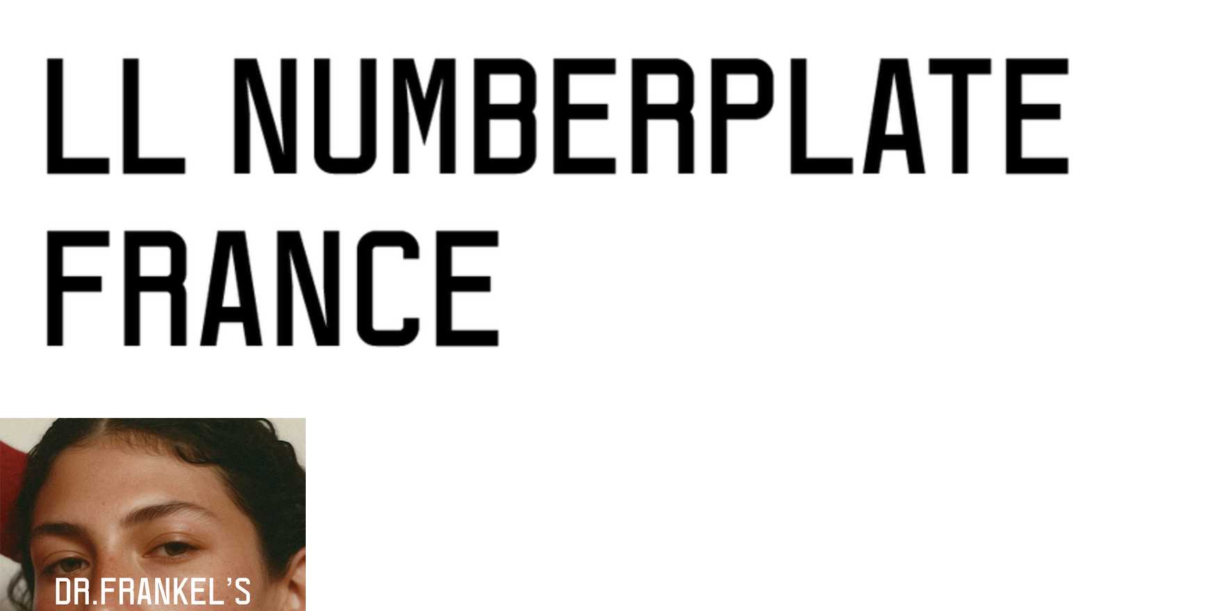 LL Numberplate France in use - Fonts In Use
