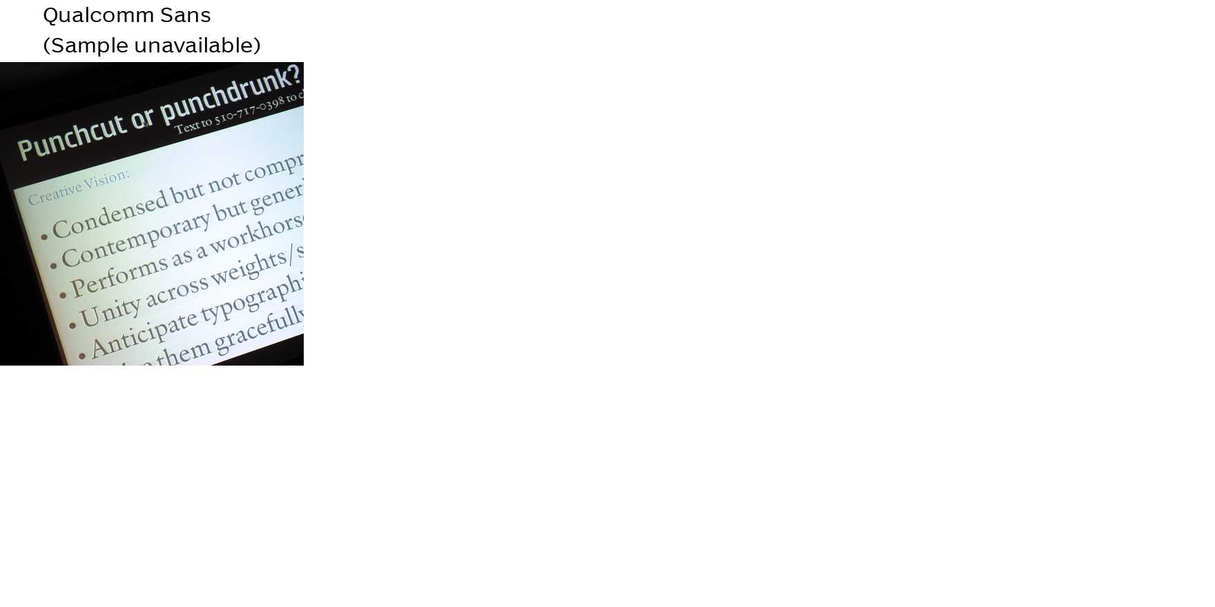 Qualcomm Sans in use - Fonts In Use