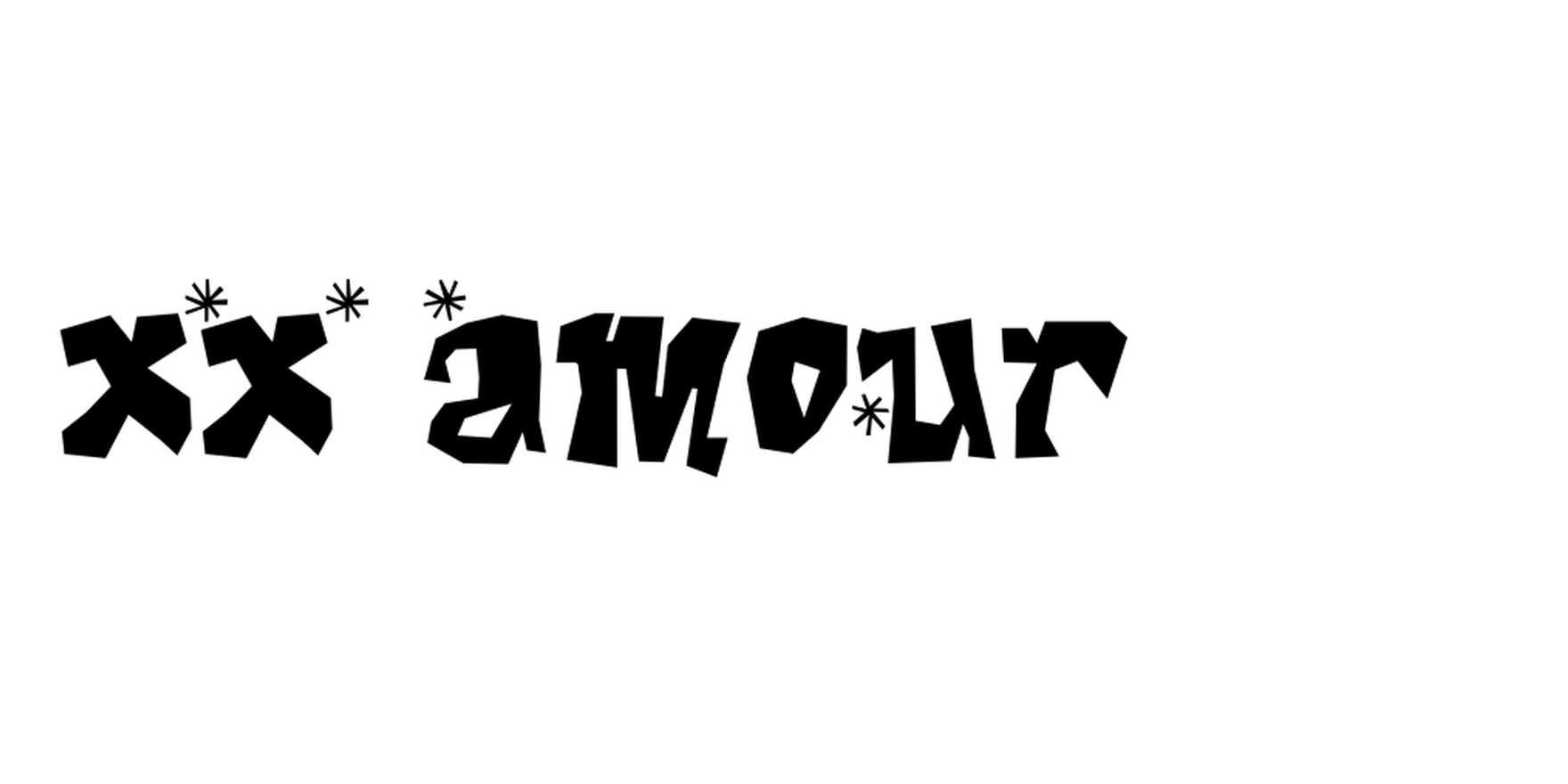 xx Amour in use - Fonts In Use