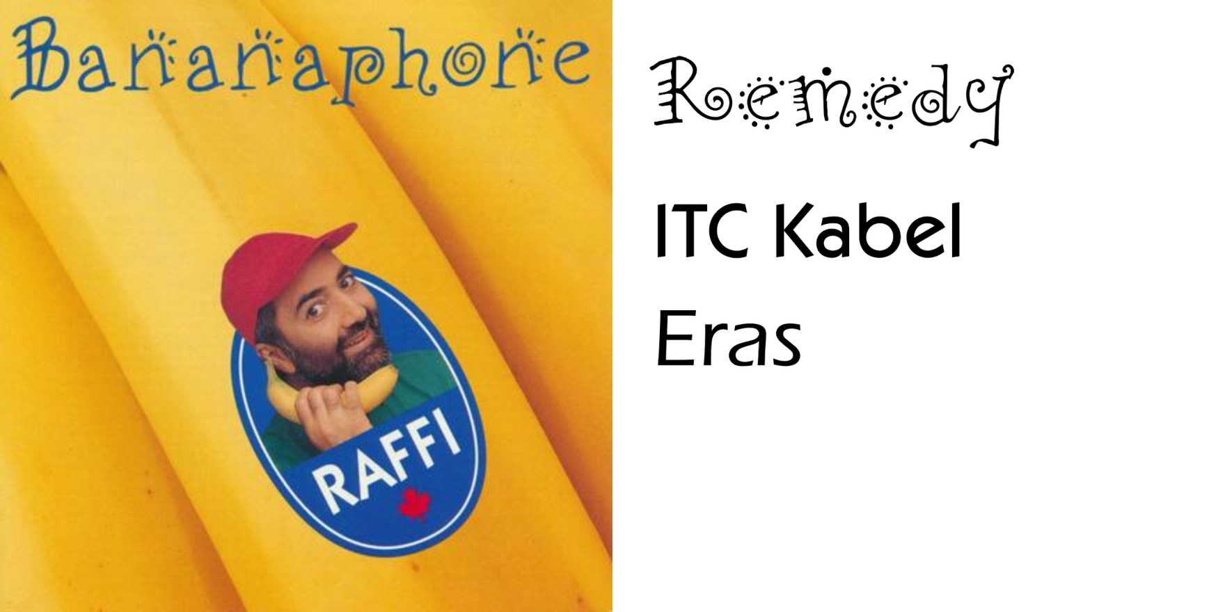 Raffi – Bananaphone album art - Fonts In Use