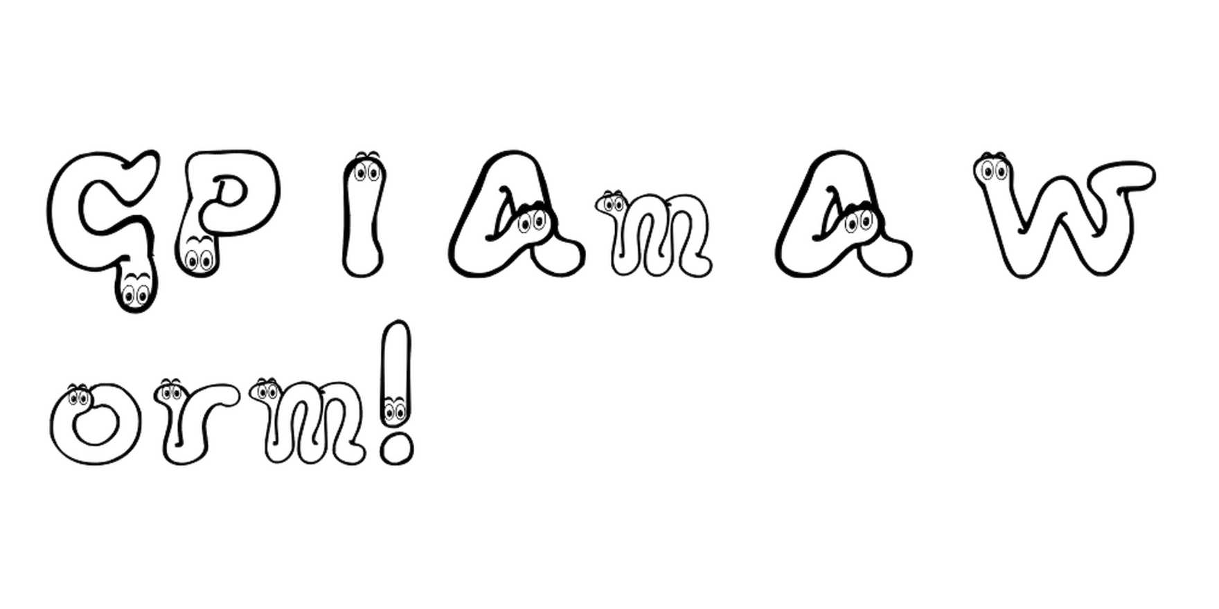 GP I Am A Worm! in use - Fonts In Use