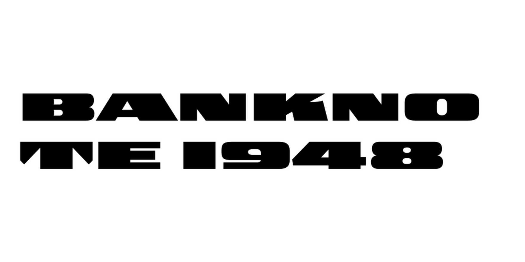 Banknote 1948 in use - Fonts In Use