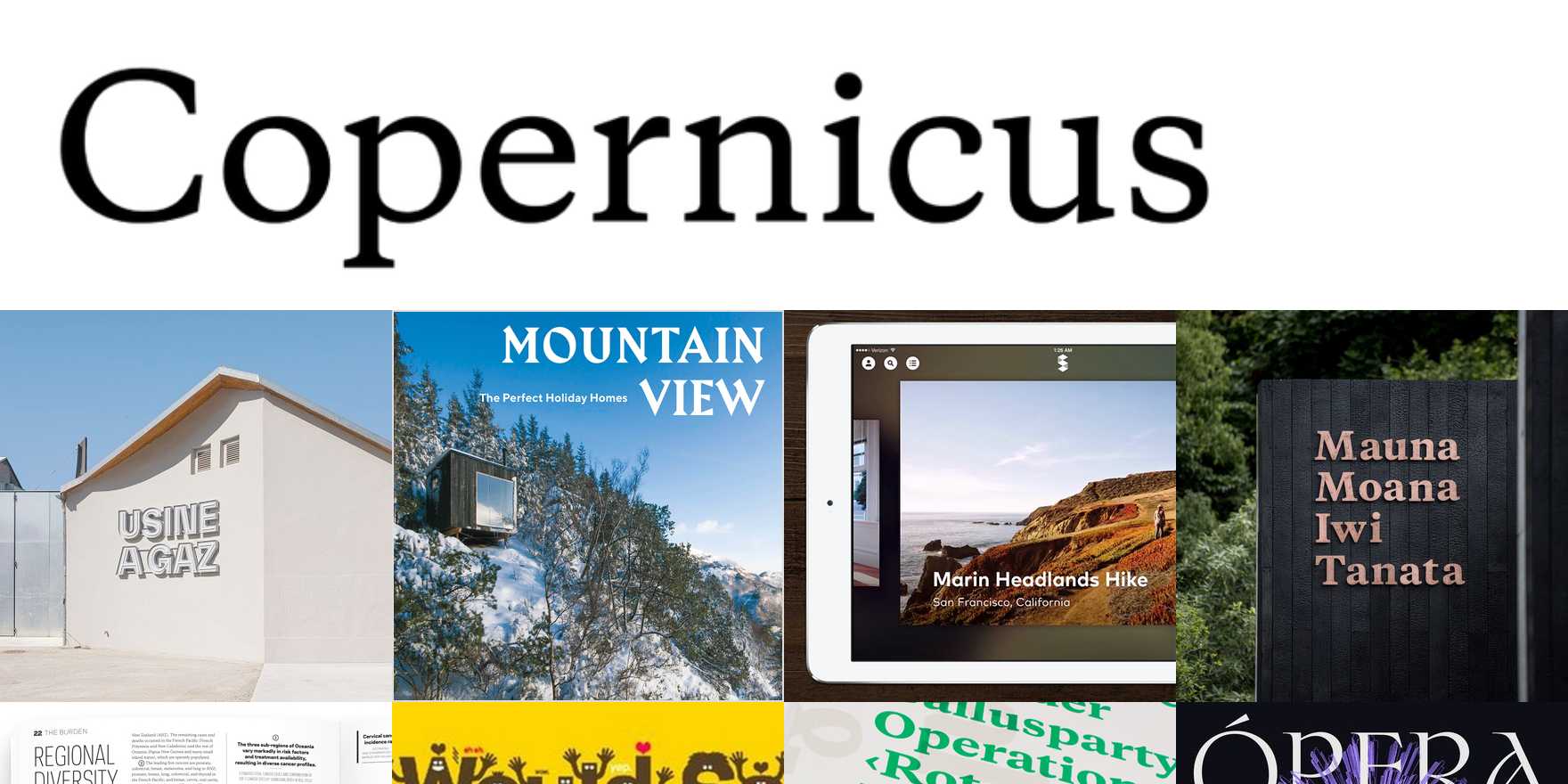 Copernicus in use - Fonts In Use