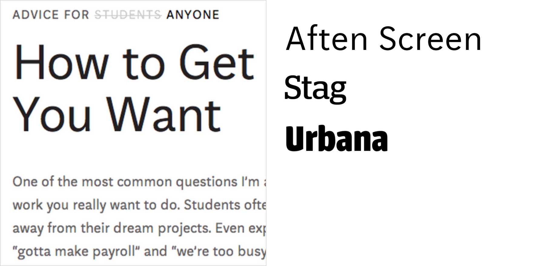 Articles on Daniel Mall’s Website - Fonts In Use