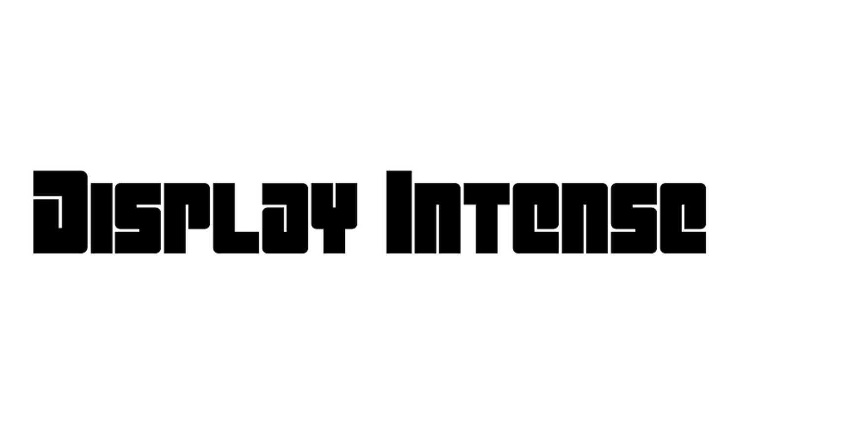 Display Intense in use - Fonts In Use