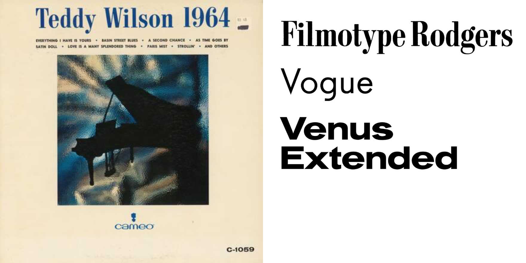 Teddy Wilson – Teddy Wilson 1964 album art - Fonts In Use