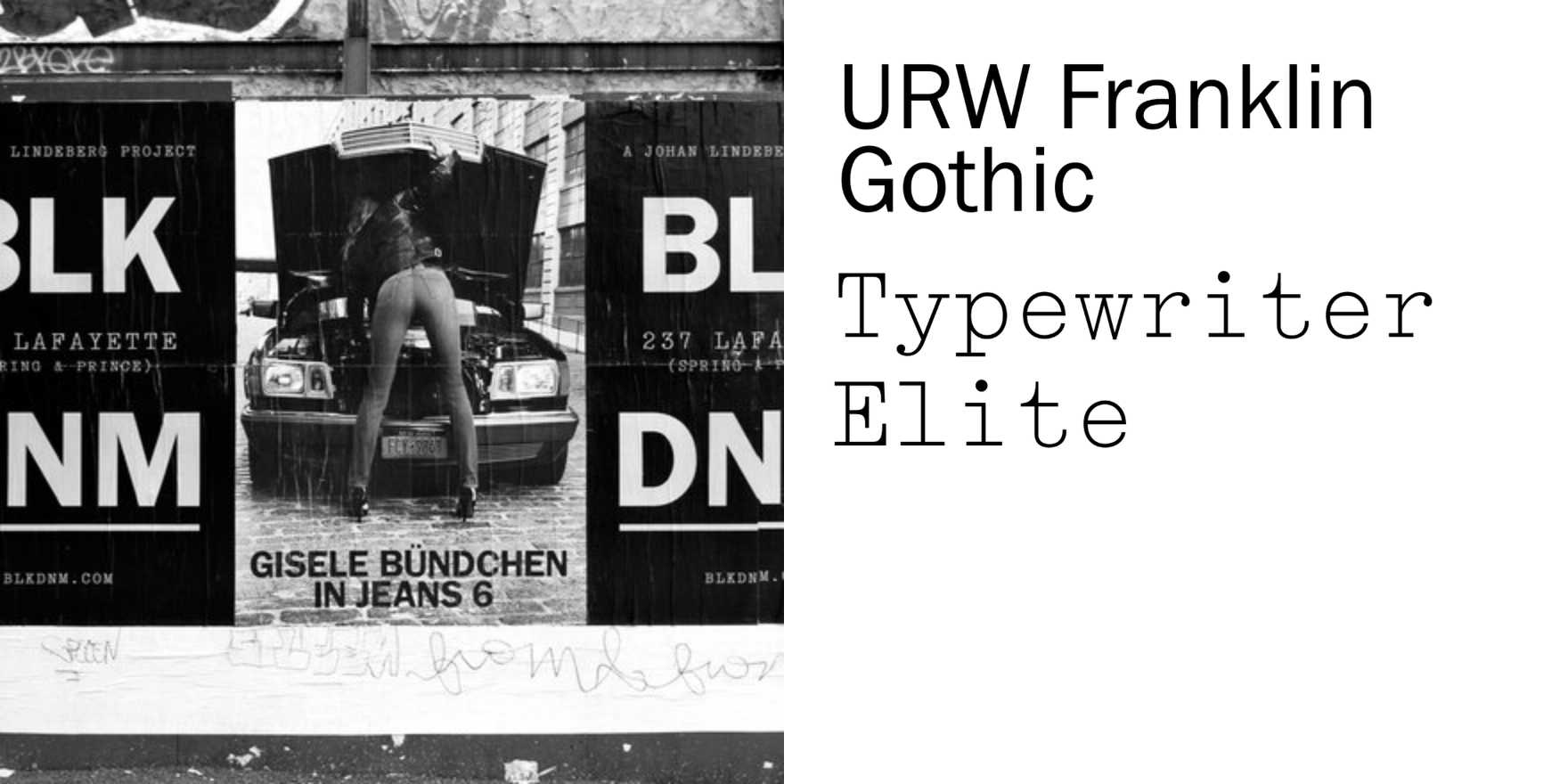 BLK DNM campaigns - Fonts In Use