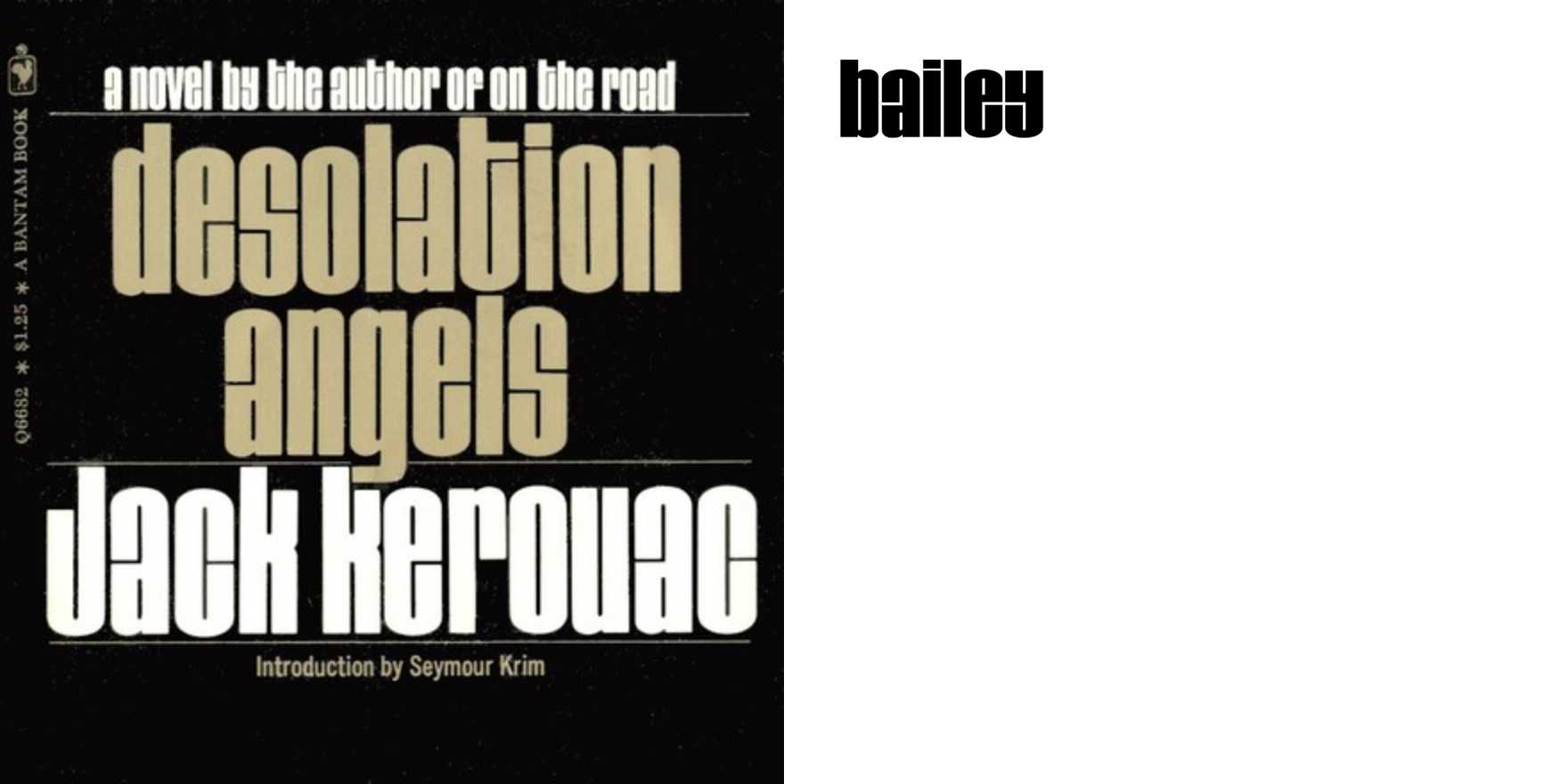 Desolation Angels by Jack Kerouac (Bantam, 1971) - Fonts In Use