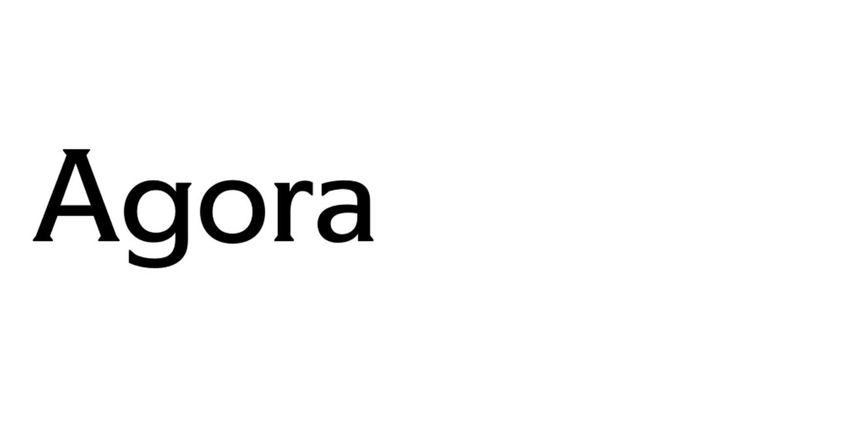 Agora in use - Fonts In Use