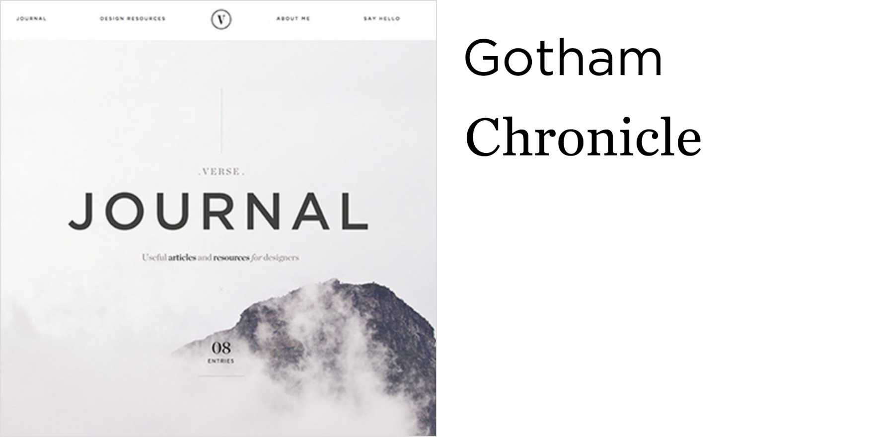 Verse - Fonts In Use