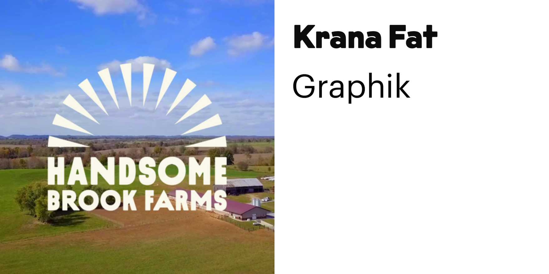 Handsome Brook Farms - Fonts In Use