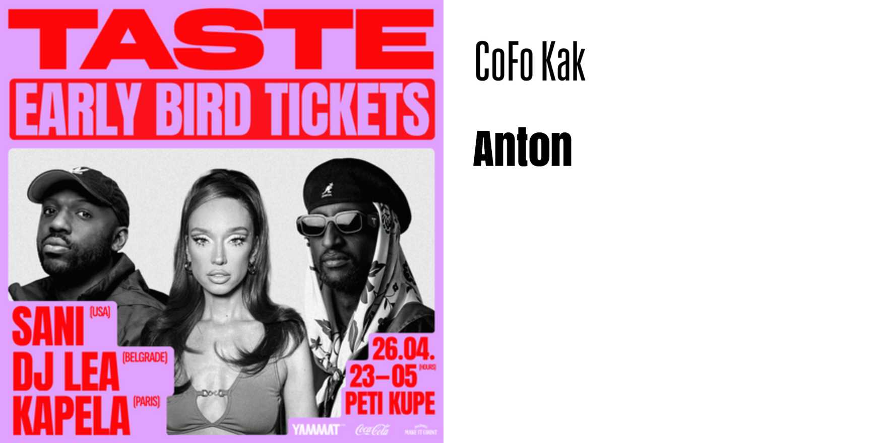 Taste musical event - Fonts In Use