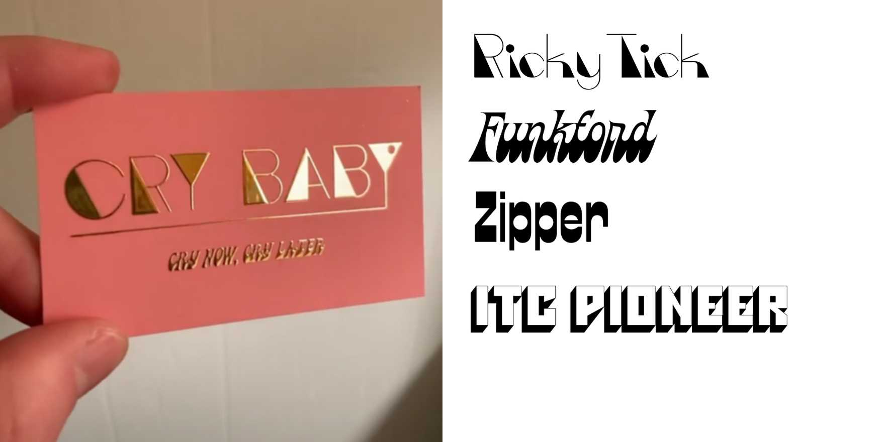 Cry Baby - Fonts In Use