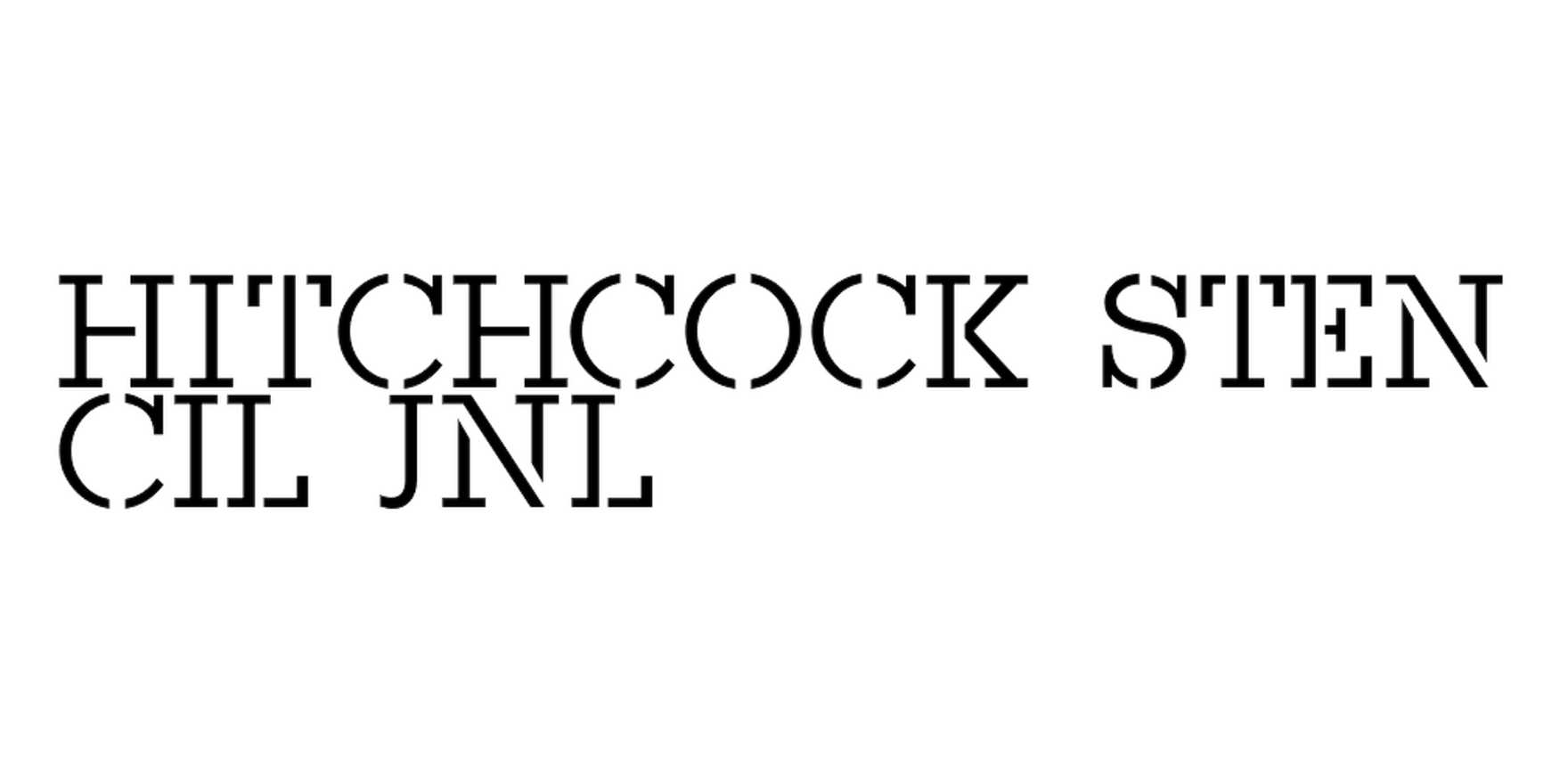 Hitchcock Stencil JNL in use - Fonts In Use