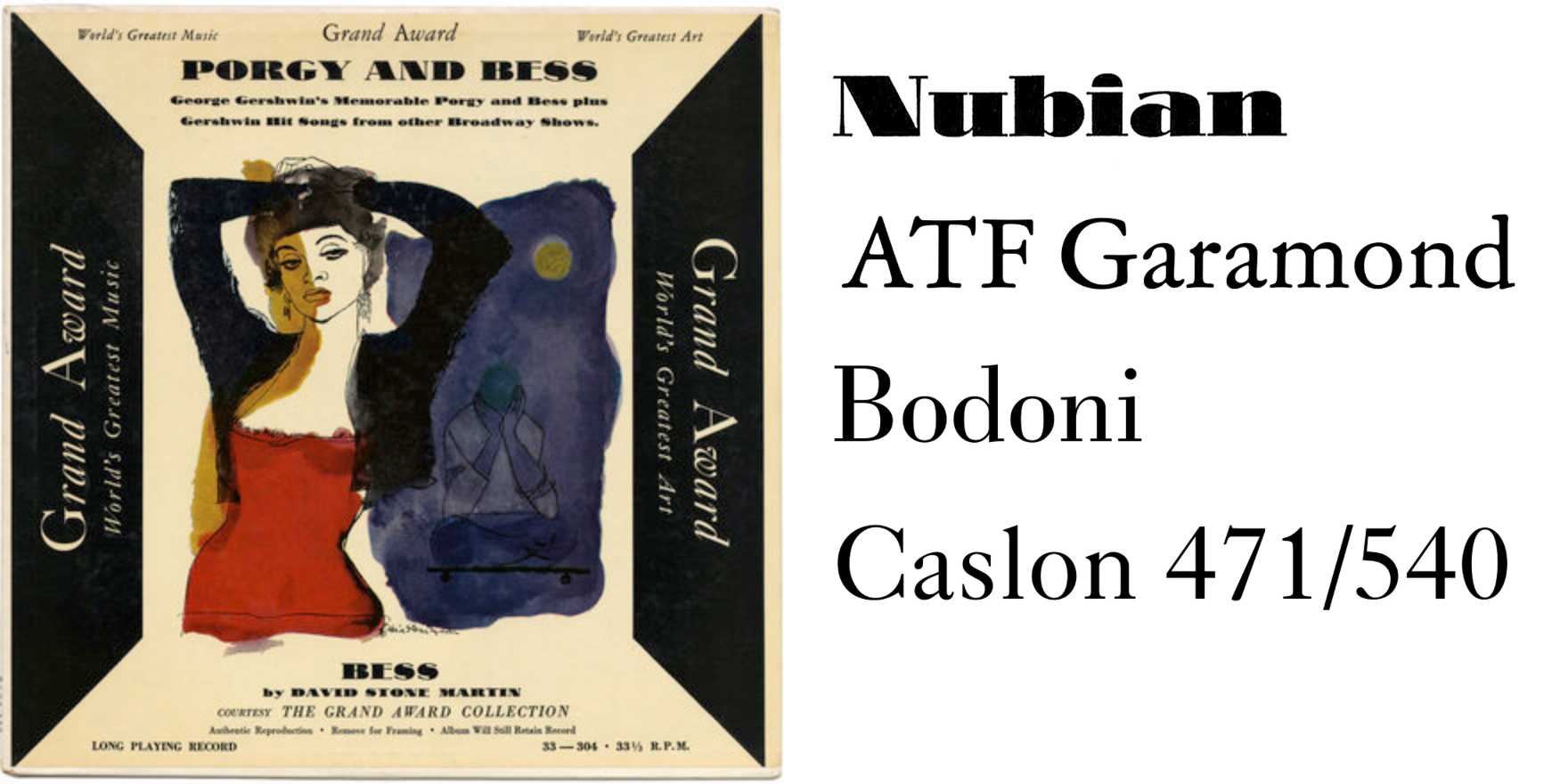 Robert Trendler and His Orchestra – Porgy and Bess album art - Fonts In Use