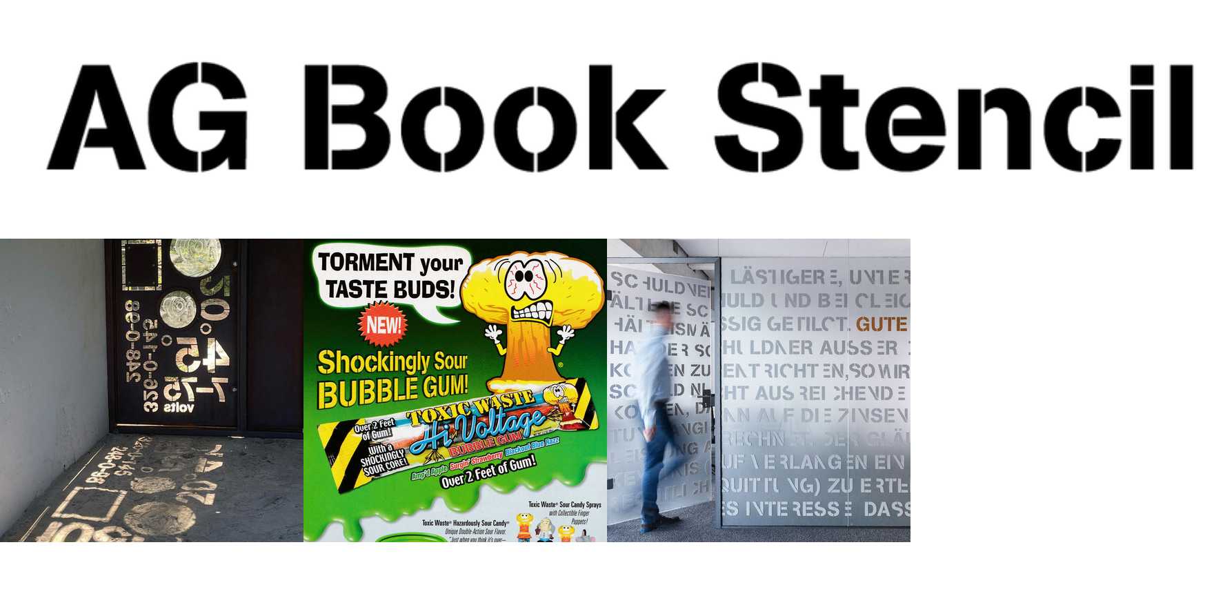 AG Book Stencil in use - Fonts In Use