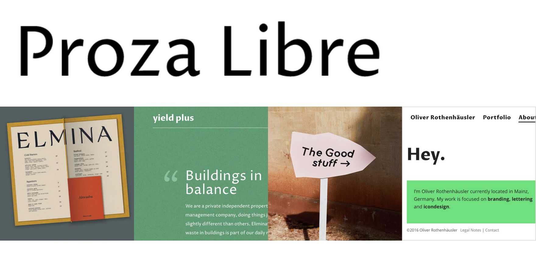 Proza Libre in use - Fonts In Use